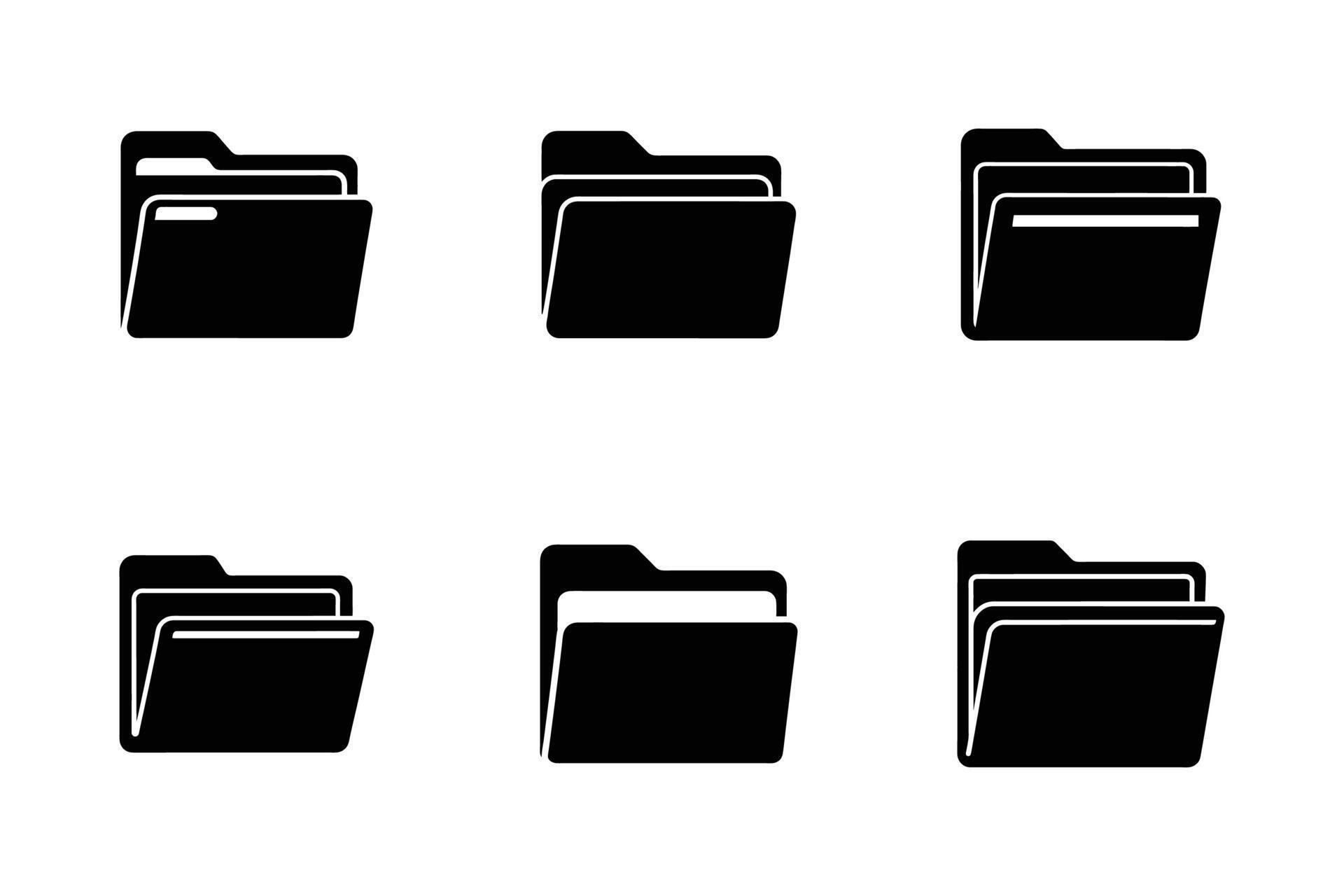 Business Folder Silhouette Outline Icon Pack 57413106 Vector Art at Vecteezy