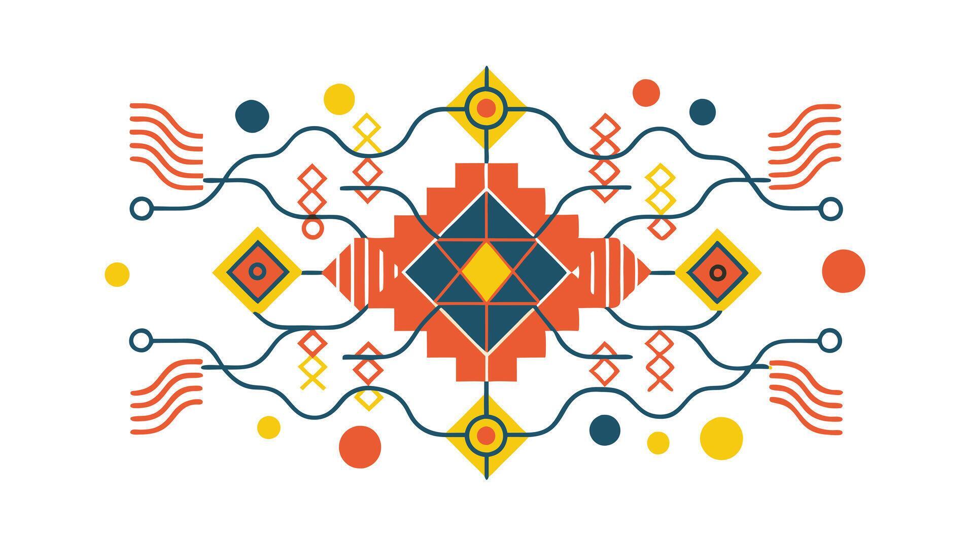 Abstract Geometric Design Colorful Shapes, Lines, and Patterns 57414161 ...