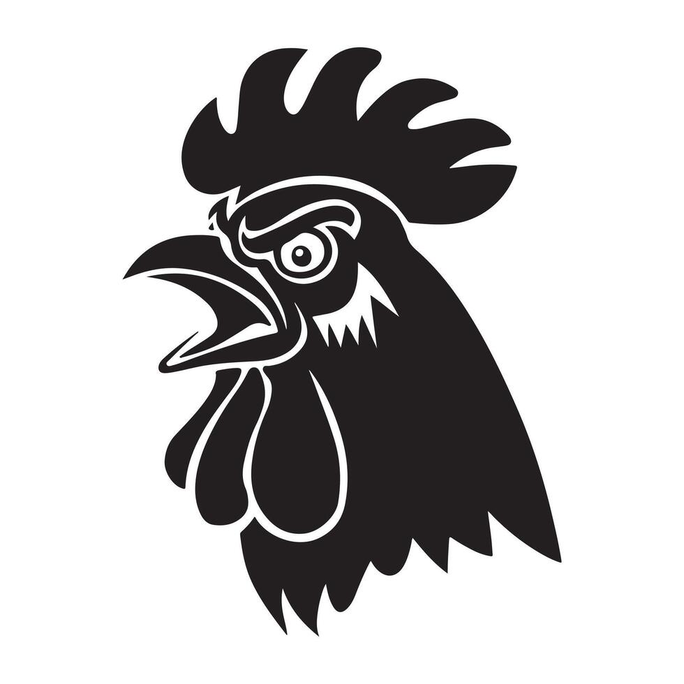 This simple yet powerful rooster head silhouette reflects the spirit of ... This simple yet powerful rooster head silhouette reflects the spirit of ...