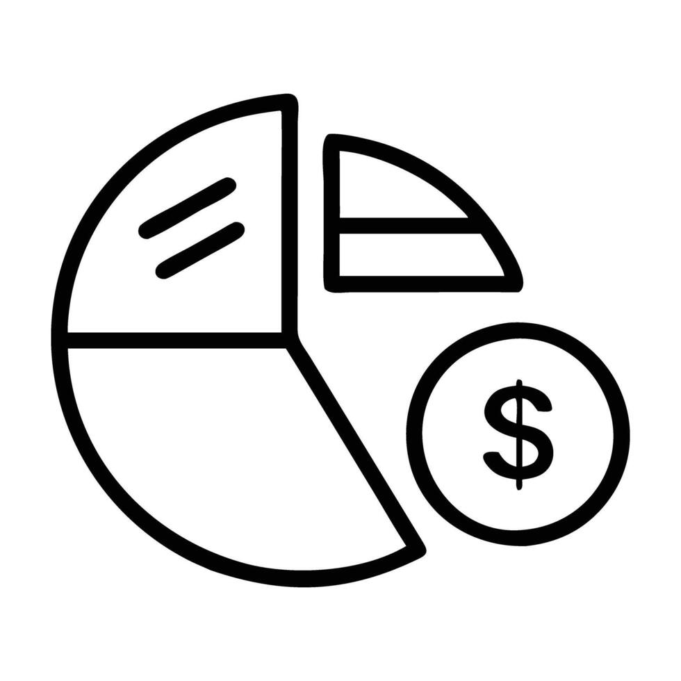 Marketing budget allocation icon with pie chart and modern design on white background 57423803 ...