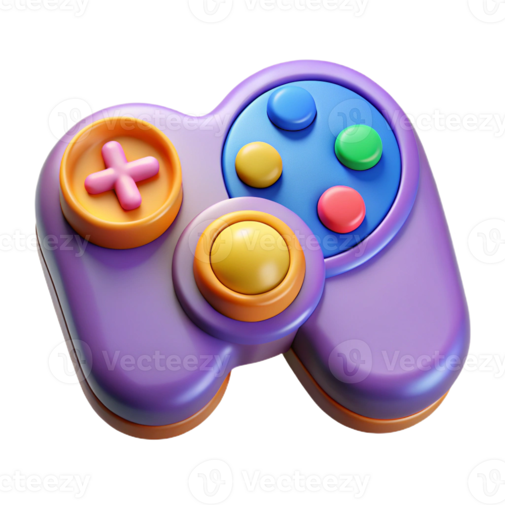 impressive artistic Game Controller Buttons Multicolored Top View ...