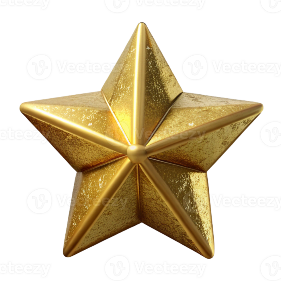 impressive vintage Gold Christmas Star Ornament Transparent Background ...