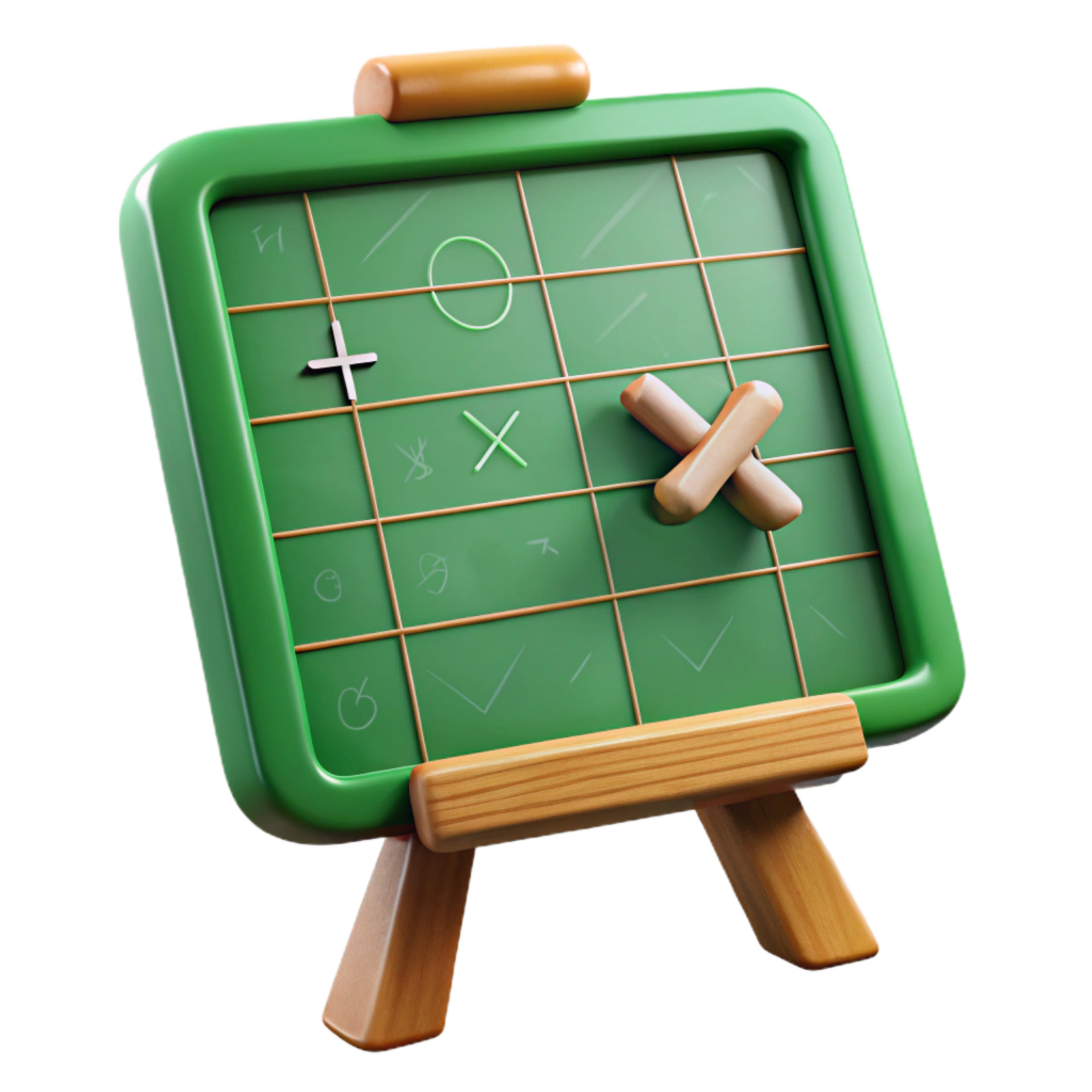 Vibrant Rustic Green Chalkboard With Math Equations Cutout High Quality 57438722 Png