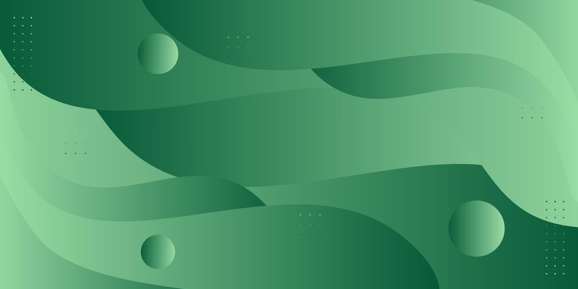 Abstract dark green background with wave shapes and shadows. Modern and simple background. Eps10 ...