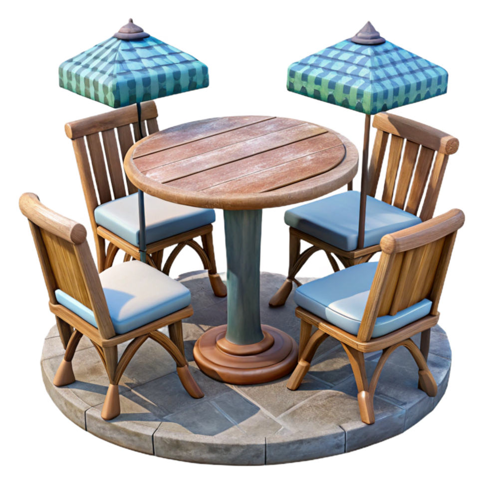magnificent contemporary Outdoor Cafe Tables and Chairs Isolated detailed 57456089 PNG