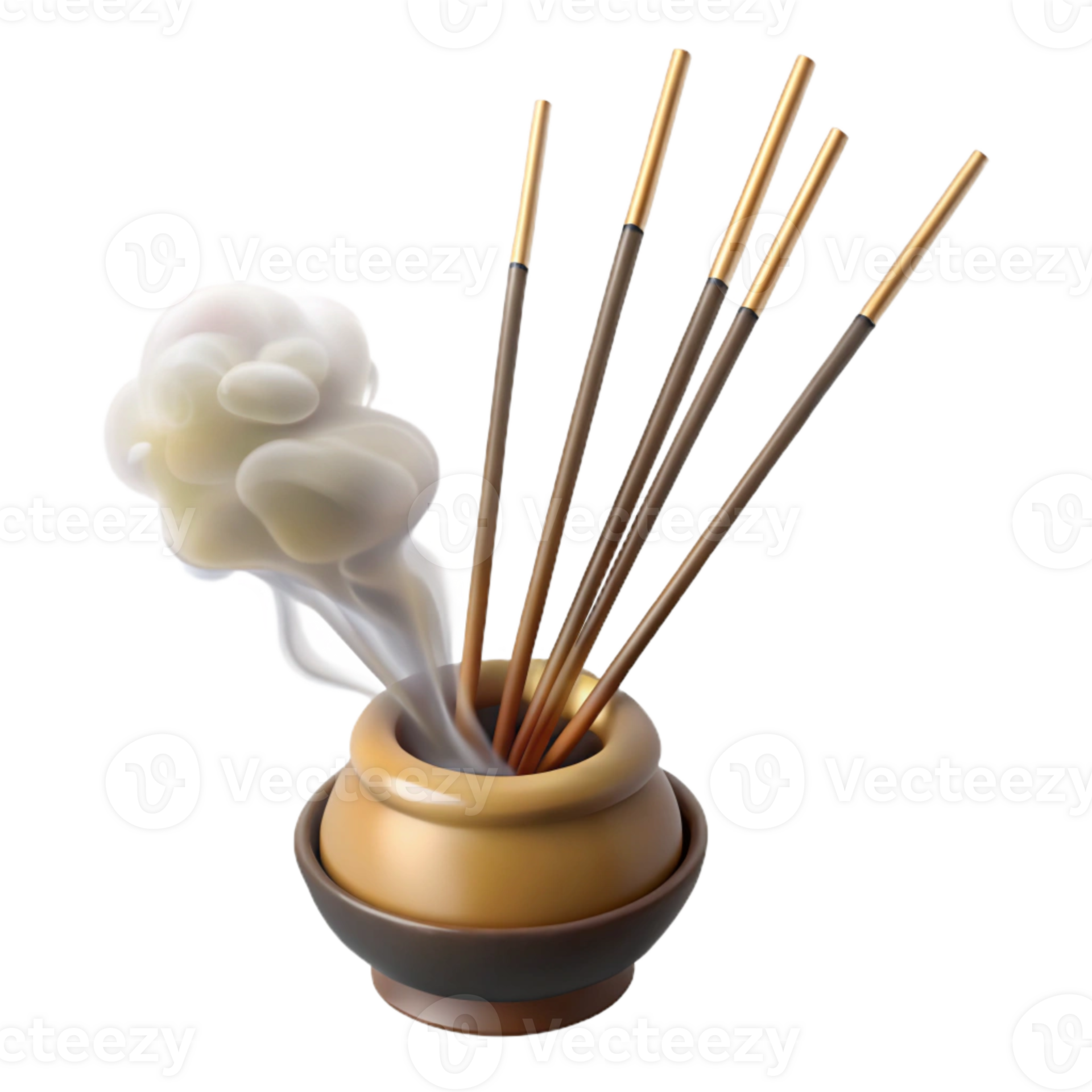 dramatic classic Realistic Burning Incense Sticks with Smoke Plumes Transparent original ...