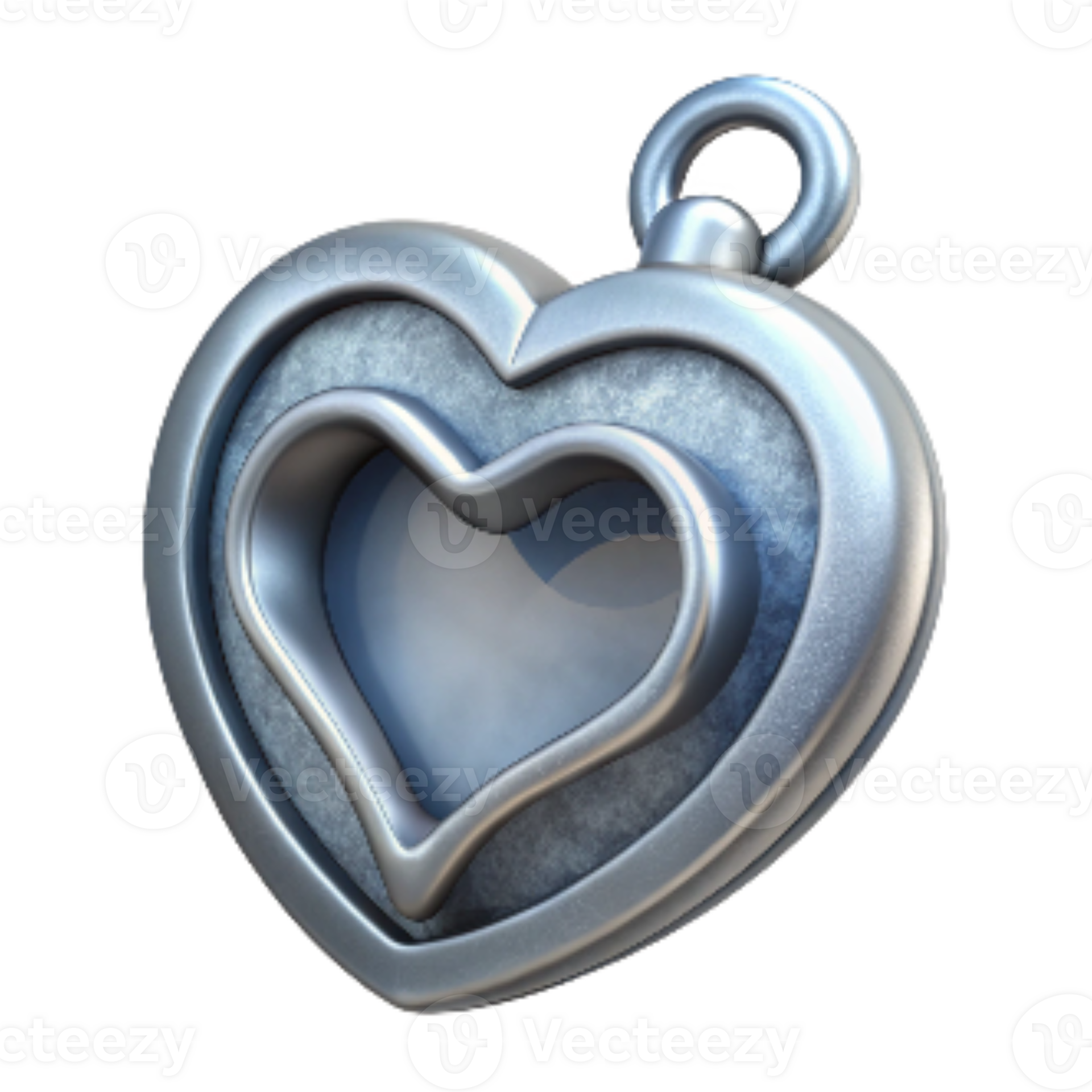 magnificent modern Silver Locket with Heart Shape Element premium 57461537 PNG