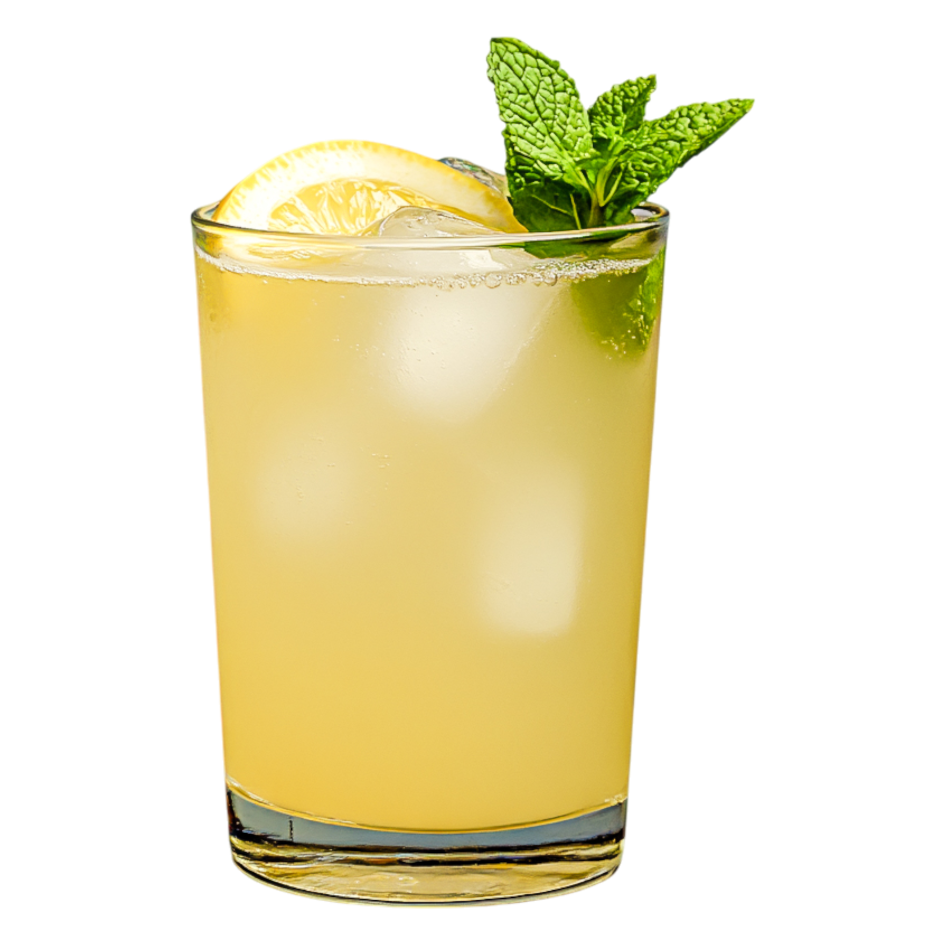 Refreshing Citrus Cocktail with Mint Leaves and Lemon Slice 57466624 PNG