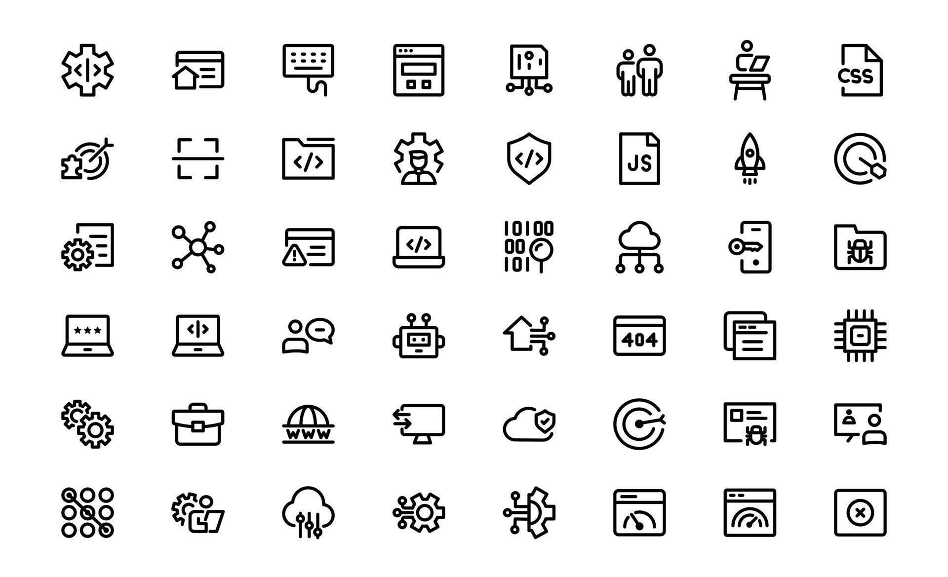 Customizable Coding And Programming Icons Package Graphics For