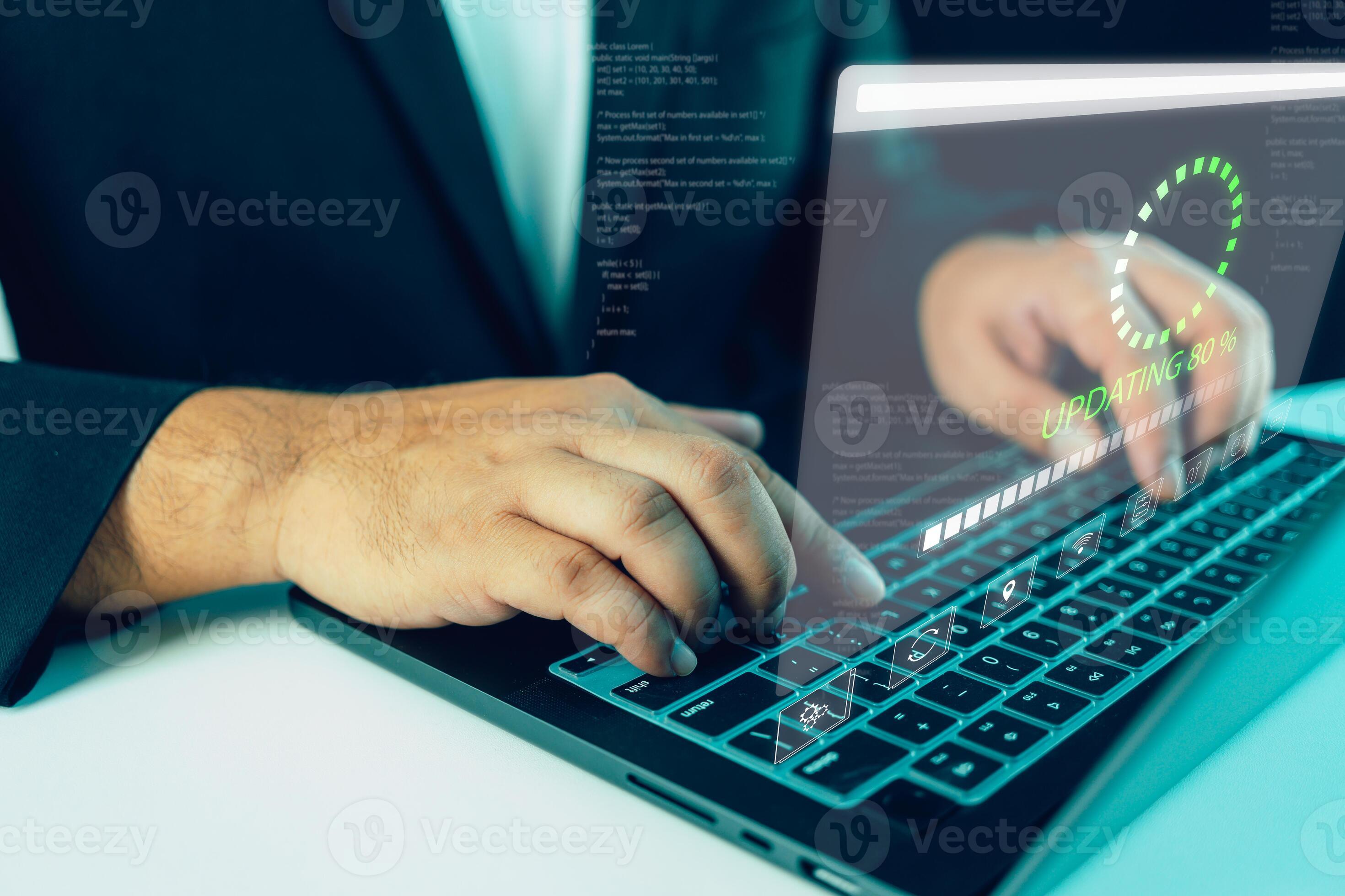 Update software application upgrade technology concept. Software update or operating system ...