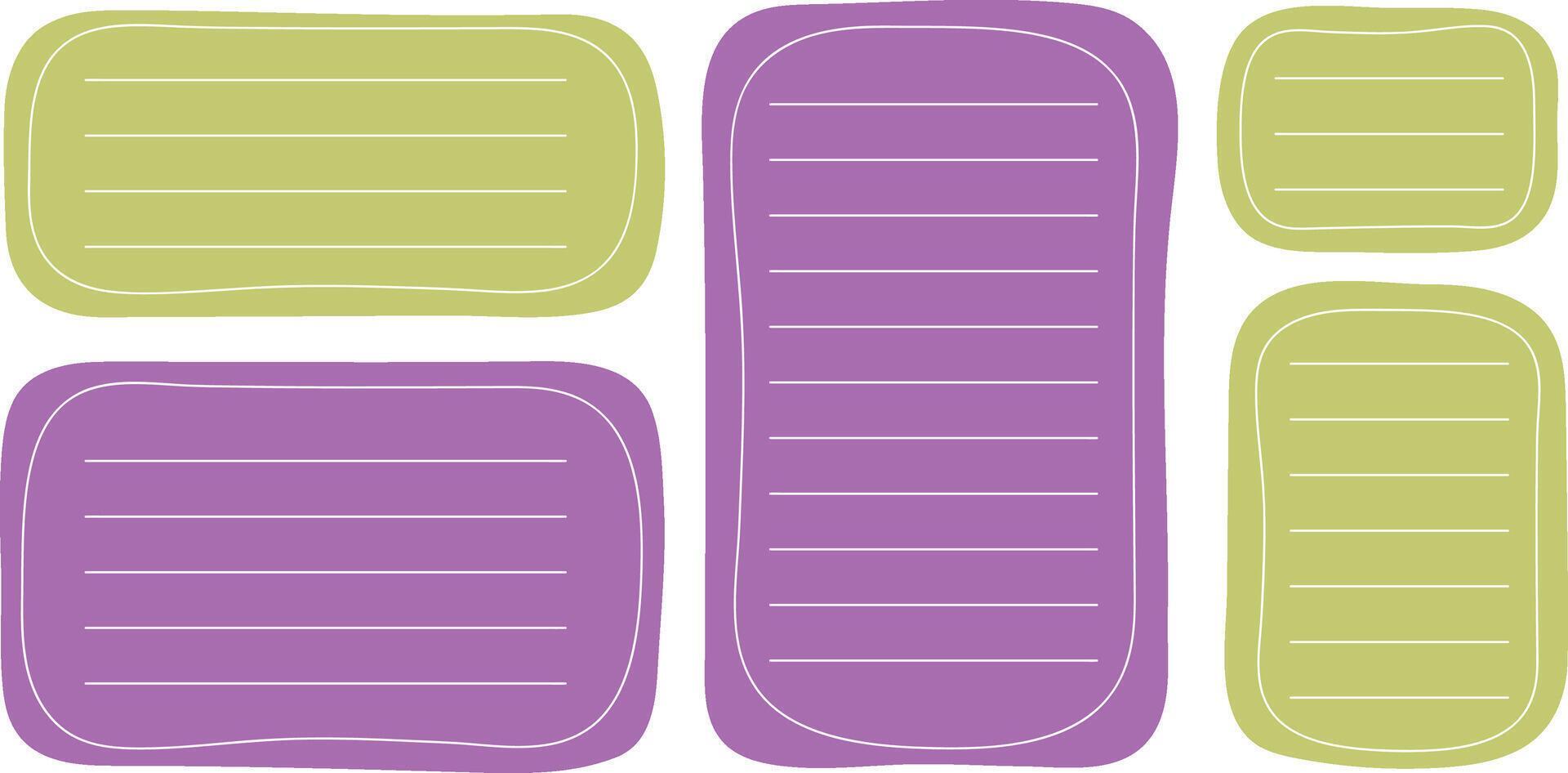 Empty speech bubbles. Colored shaped text box.Flat isolated illustration. Frame textbox 57526205 ...