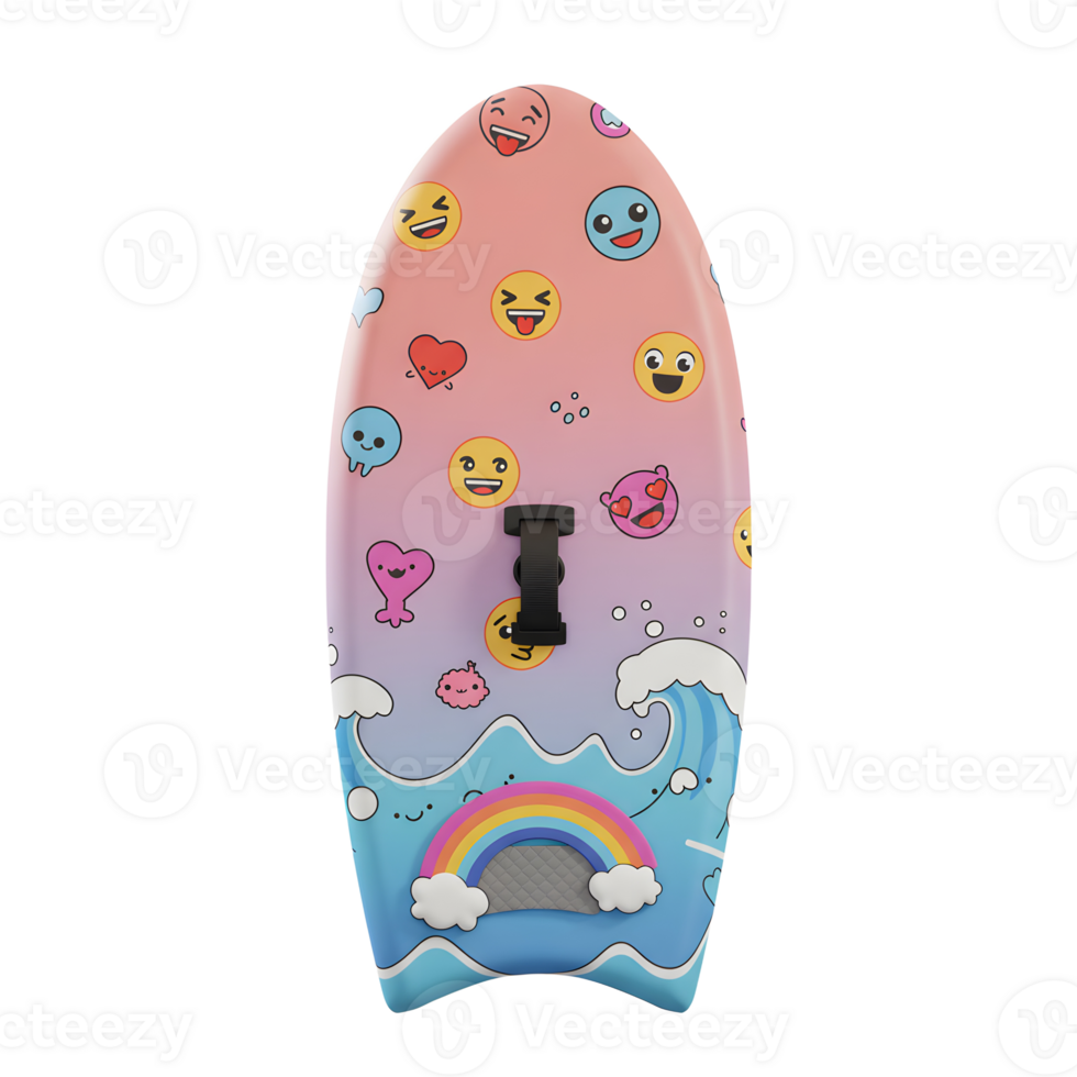Emoji Surfboard Fun Summer Water Sports Board 57530047 PNG