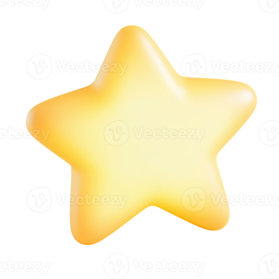 Bright Yellow Star Rating Icon on transparent background. 57534167 PNG