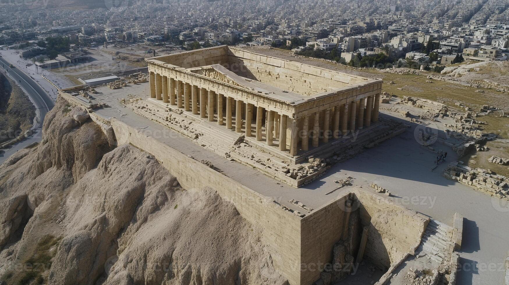 Majestic Parthenon A Stunning Aerial View of Ancient Greek Architecture, Explore the iconic ...