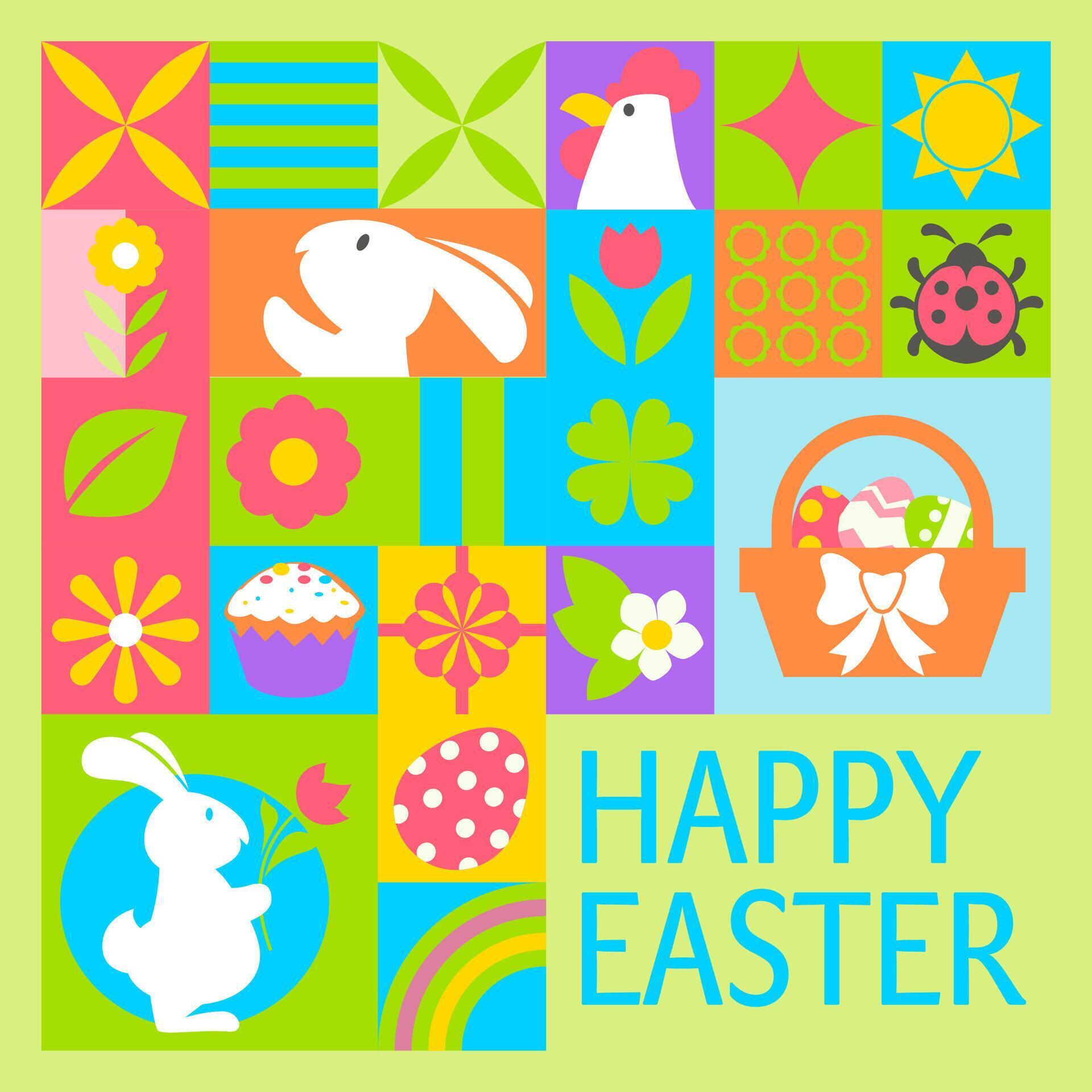 Happy Easter Patchwork Illustration 57550838 Vector Art at Vecteezy