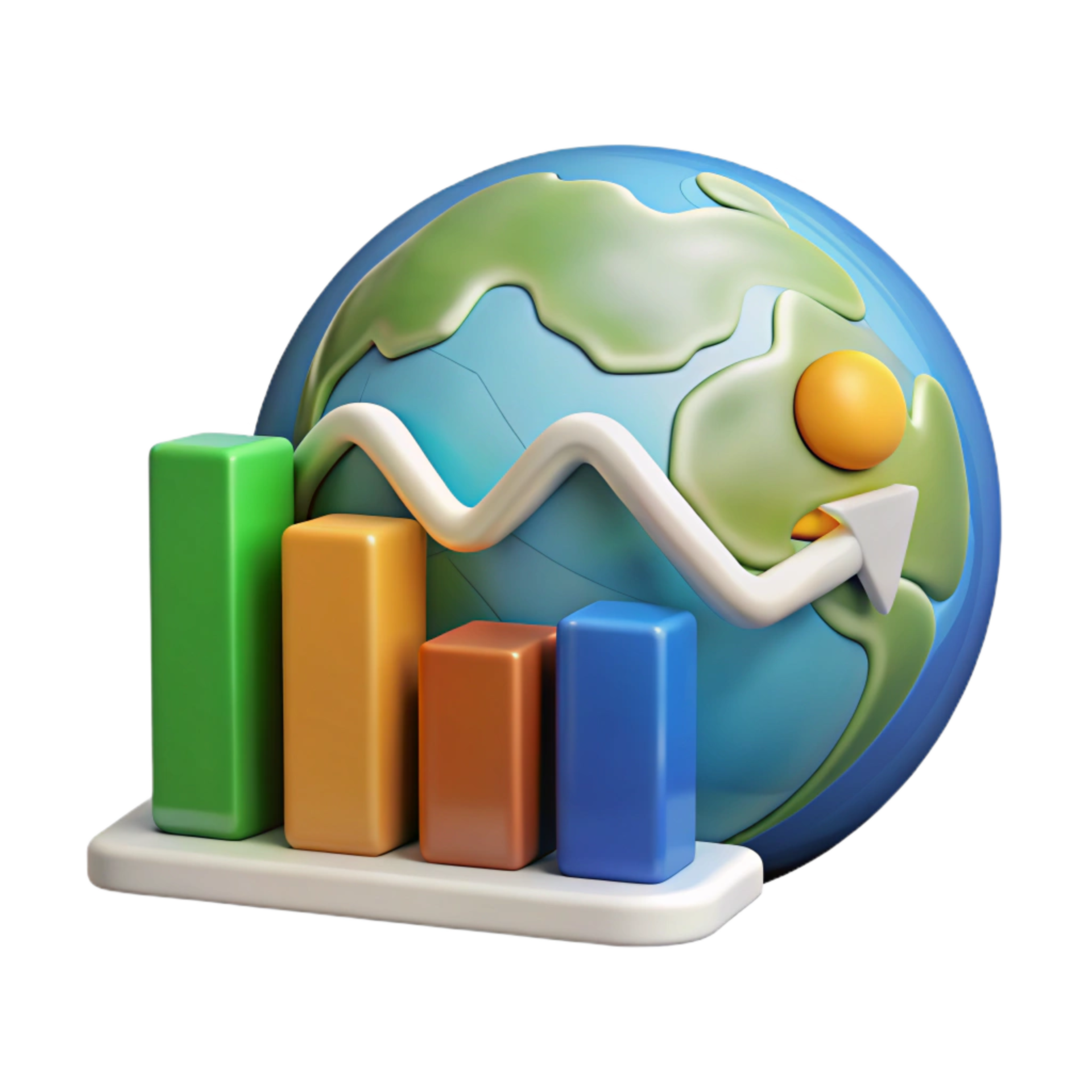 Stunning Artistic Climate Data Visualization Graph Upward Trend Cutout