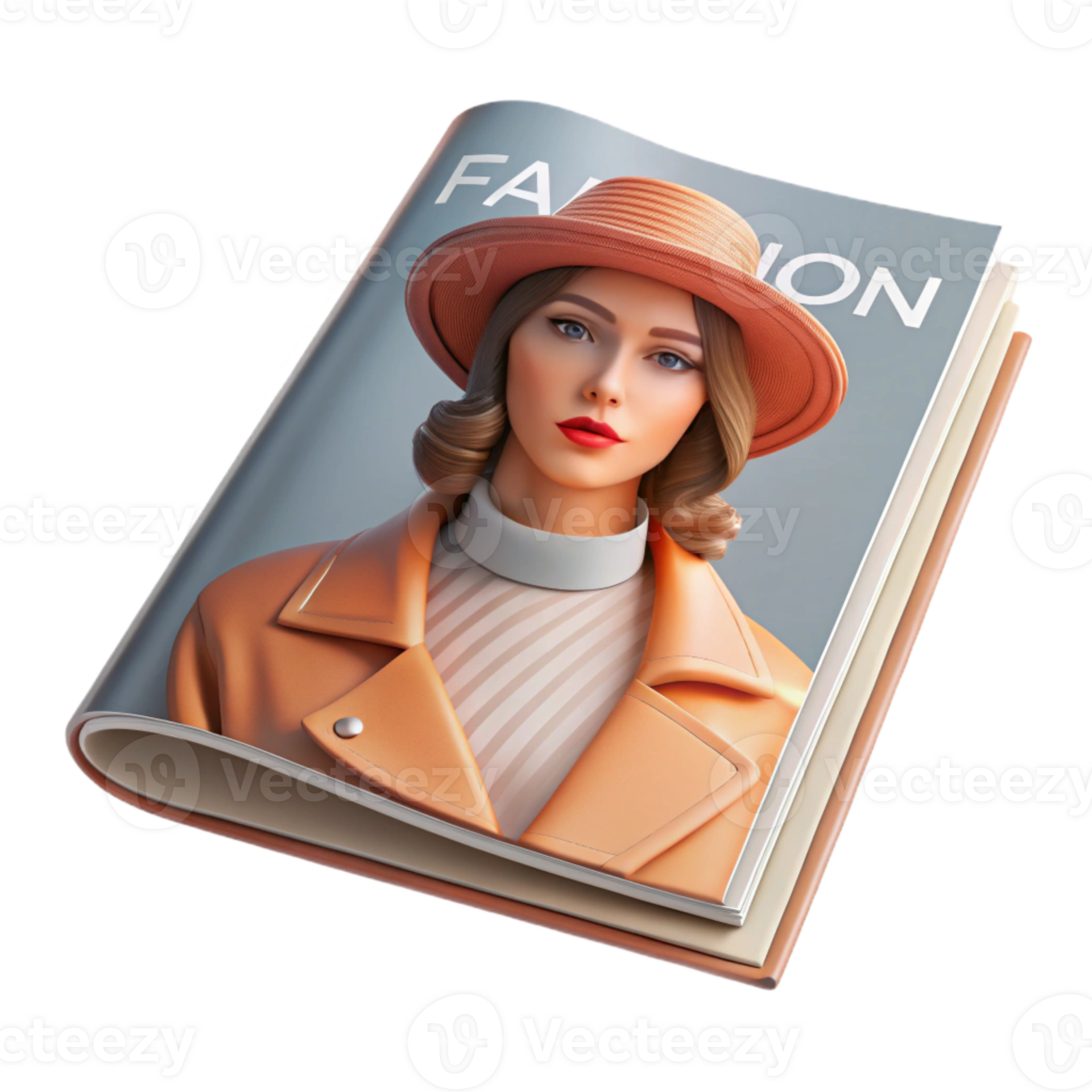 vibrant artistic Fashion Magazine Cover Mockup Transparent Element 57567109 PNG