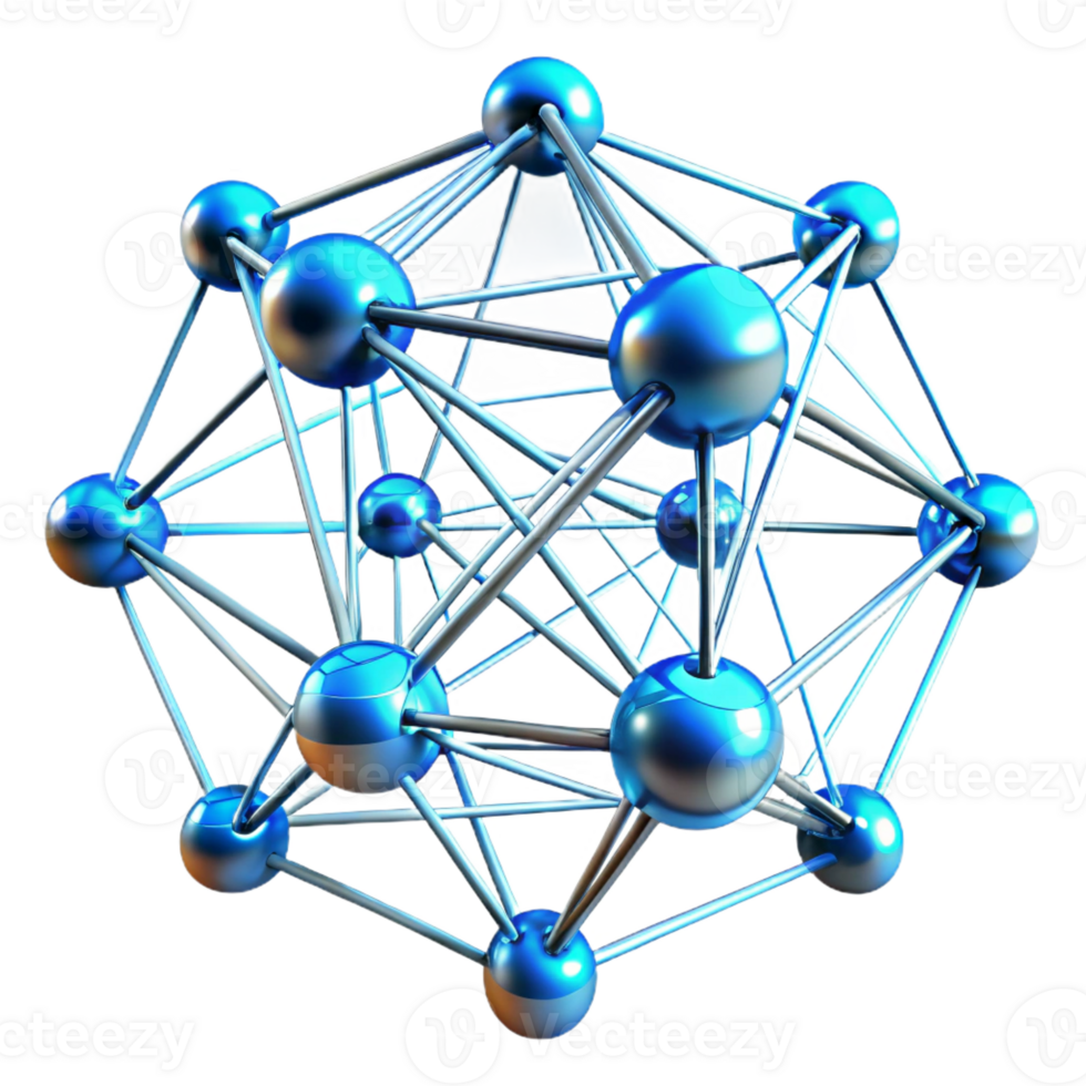 Serene Rustic A Complex Network Of Interconnected Lines And Nodes Glowing With A Cool Electric