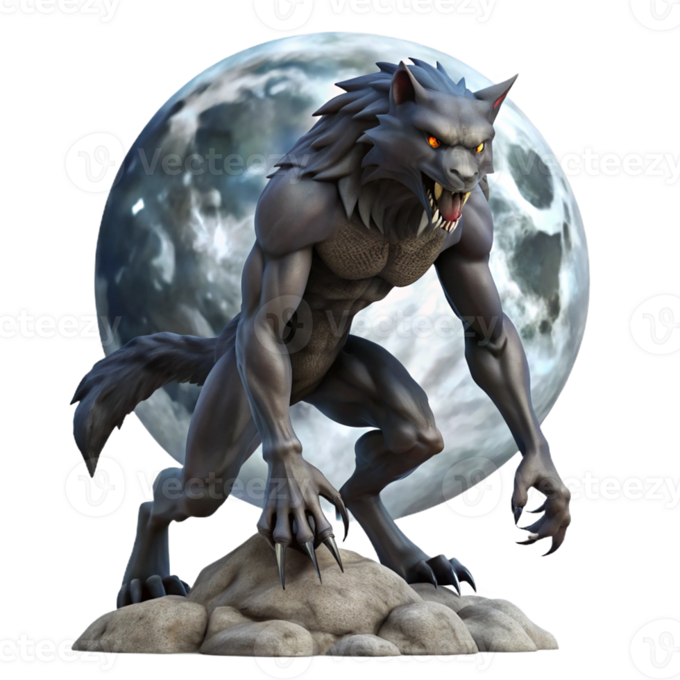 dramatic classic A Fearsome Werewolf Howling at the Full Mo high resolution 57578974 PNG