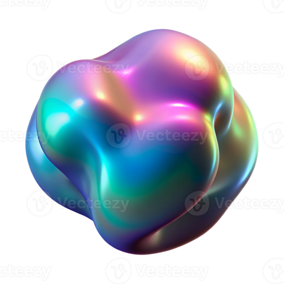 Extraordinary Contemporary An Amorphous Blob Of Iridescent Colors W High Quality 57583396 Png