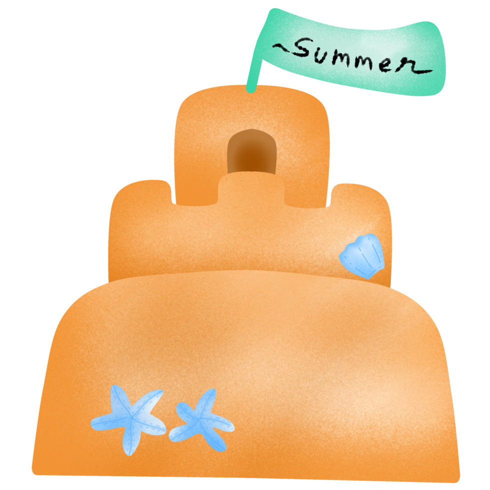 pastel sandcastle with a Summer Sign 57623281 PNG