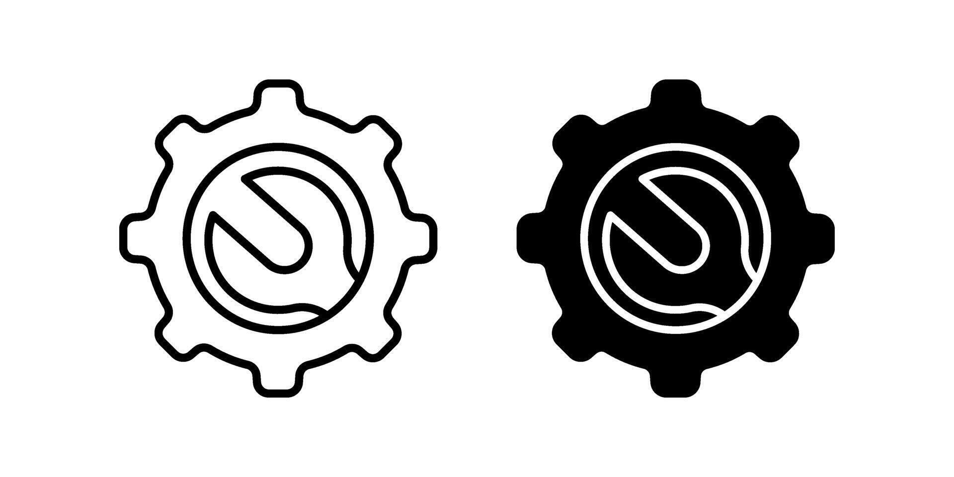 Settings Icon set. Symbol isolated white background. illustration ...