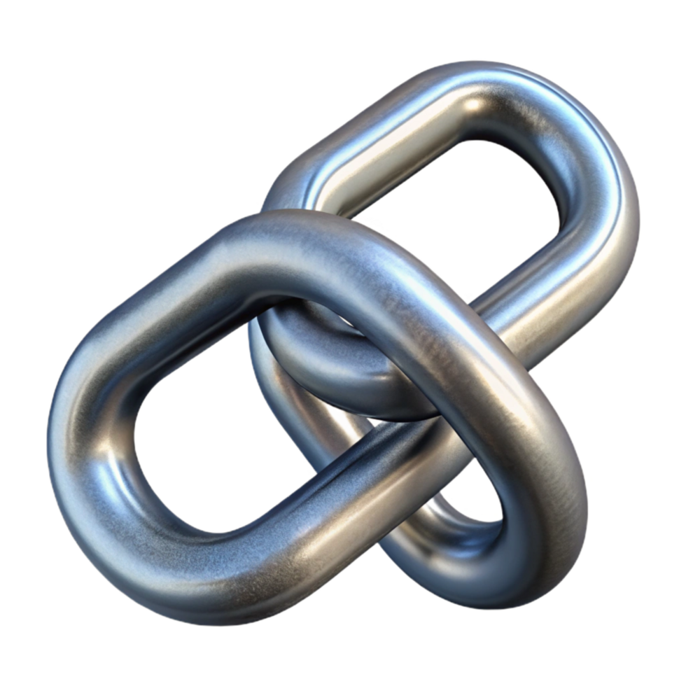 Stunning Abstract Metal Chain Links Interconnected Design Isolated High