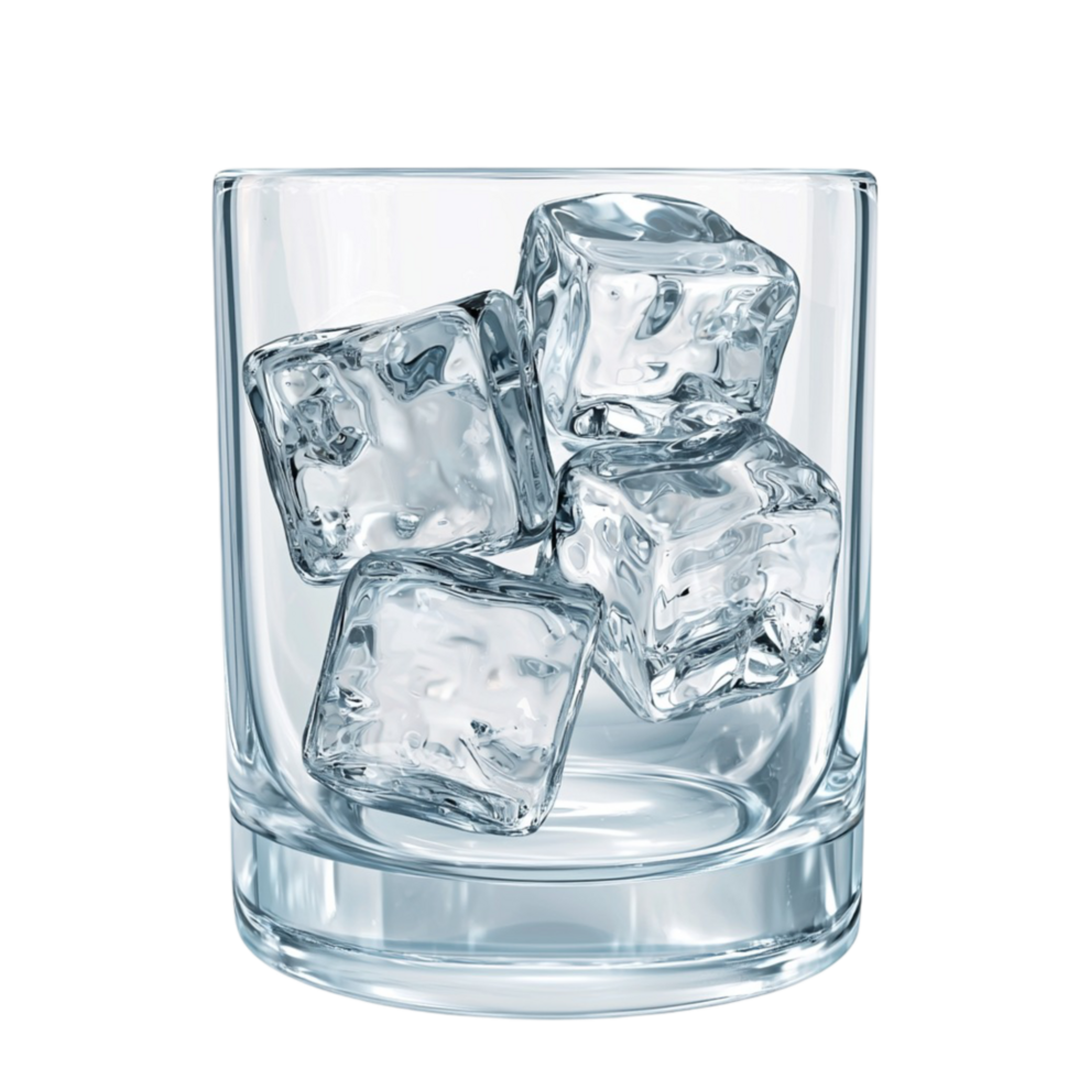 glass filled crystal clear ice cubes stacked neatly 57664149 PNG
