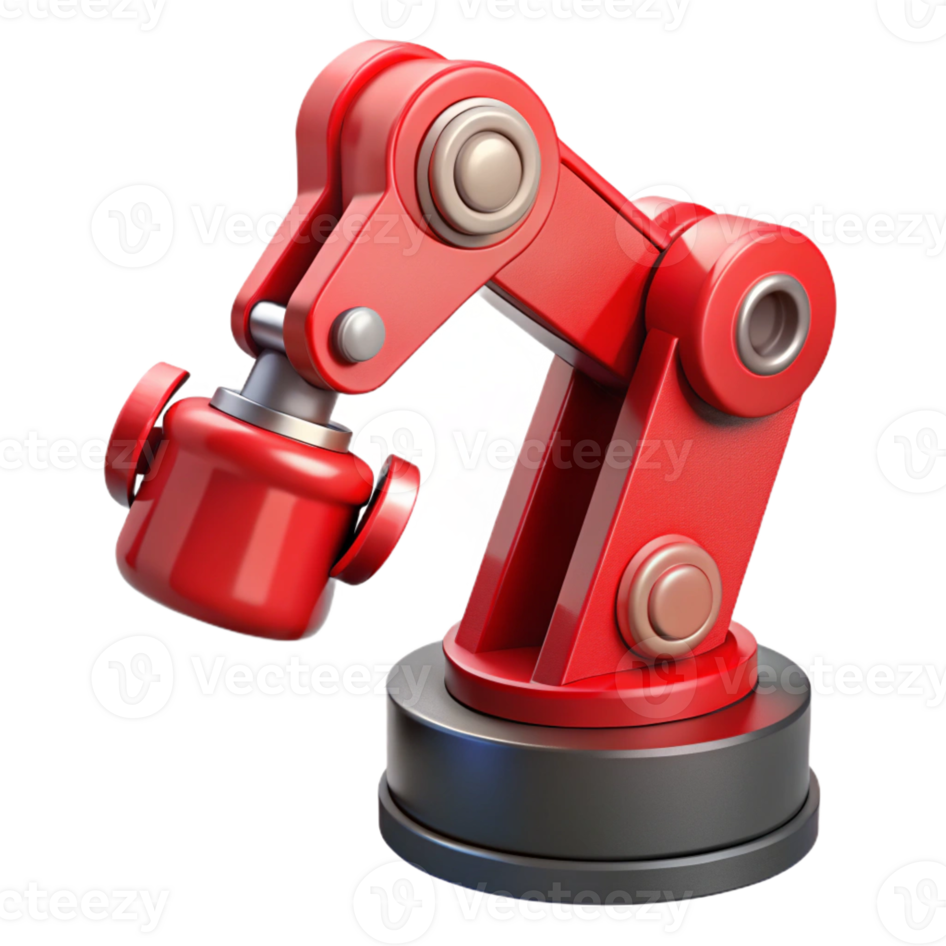 dramatic rustic Red Robotic Arm Picking Up Object Isolated premium 57668844 PNG