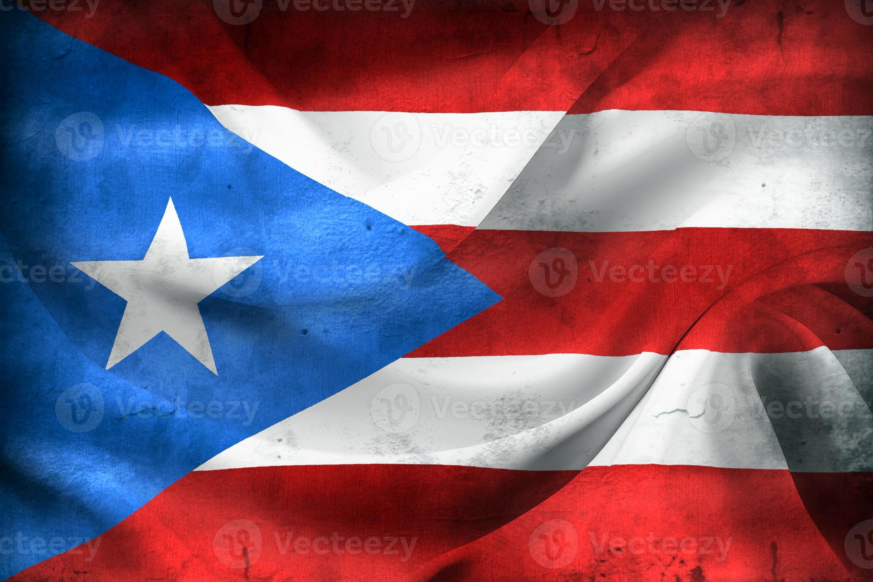 Vintage look 3D-Illustration of a Puerto Rico flag - realistic waving fabric flag 57674618 Stock ...