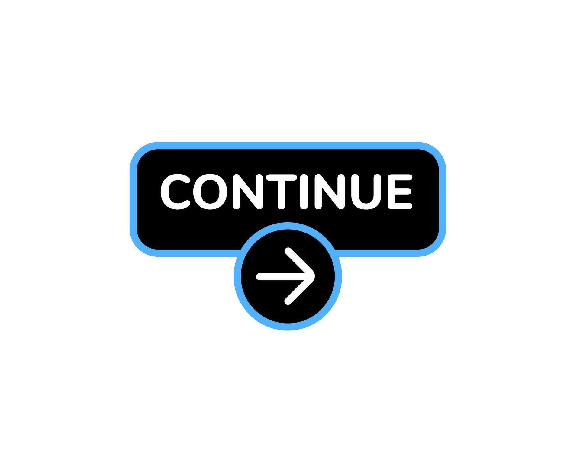 Circular continue button icon with arrow for seamless user navigation and interface design ...