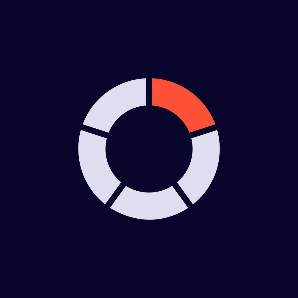 Circular Loading Icon With Red Segment Indicating Progress In Minimalist Design Style 57687386