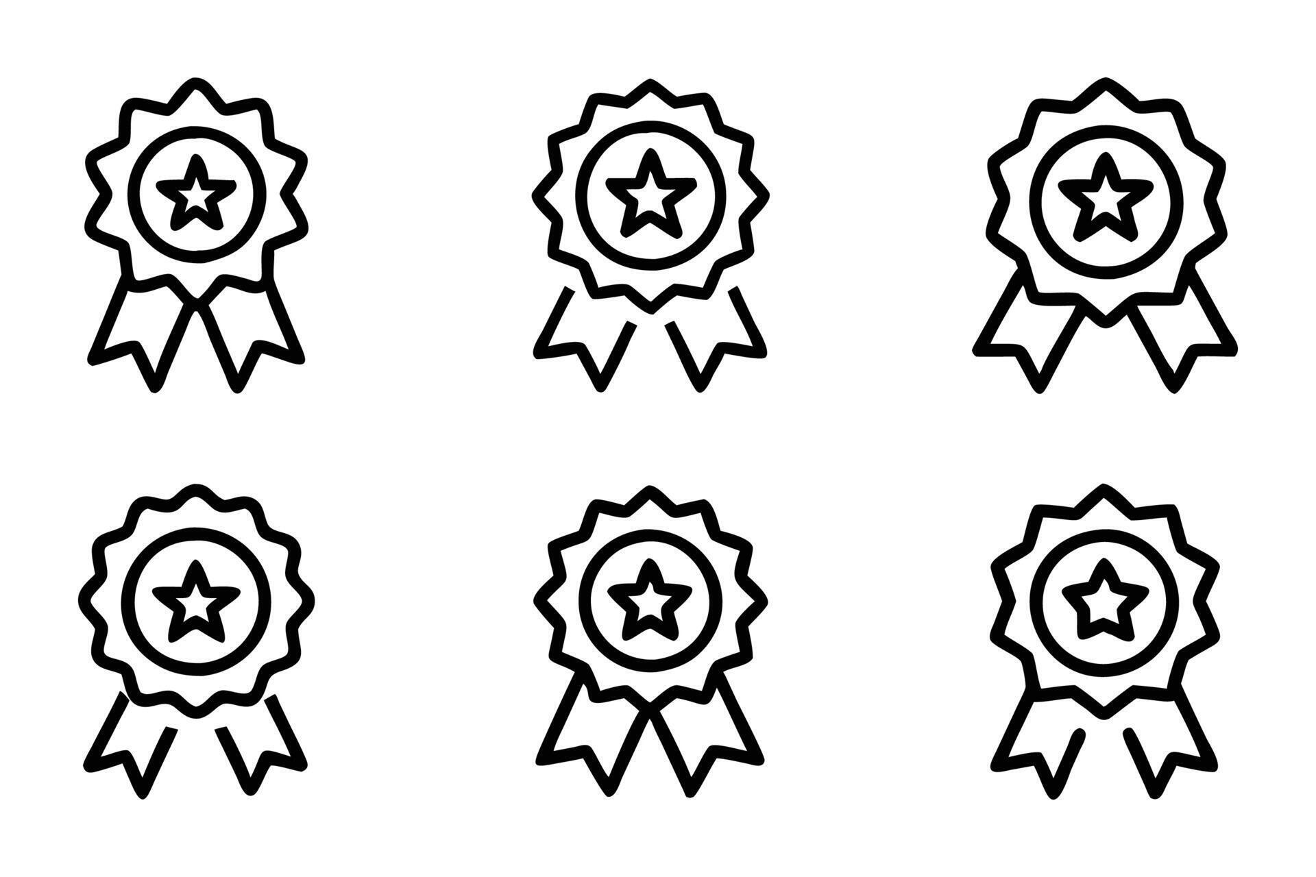 Flat Badge Illustrations Isolated Line Icons 57690304 Vector Art At