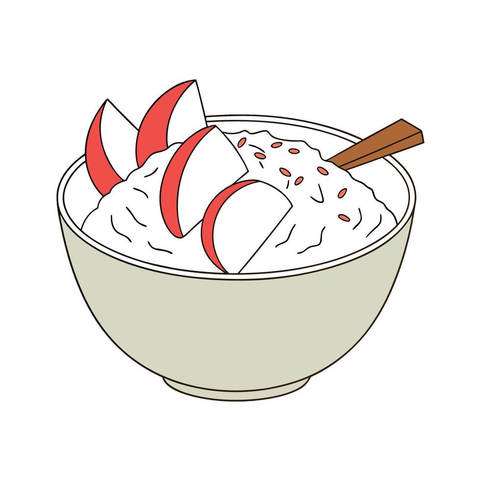 Wholesome Apple Rice Pudding For Every Meal 57692025 Vector Art at Vecteezy