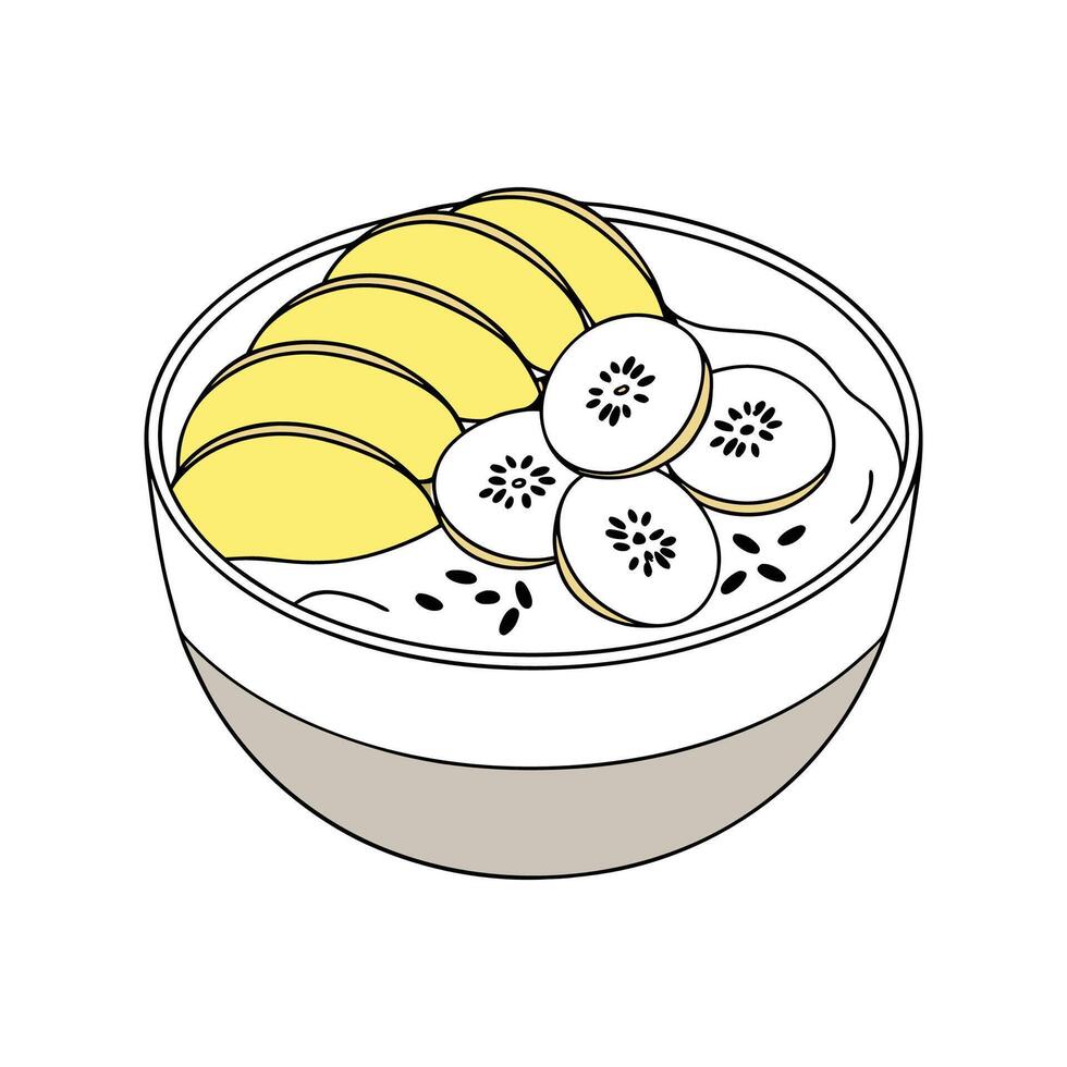 Wholesome Banana and Chia Mash Delight 57692171 Vector Art at Vecteezy