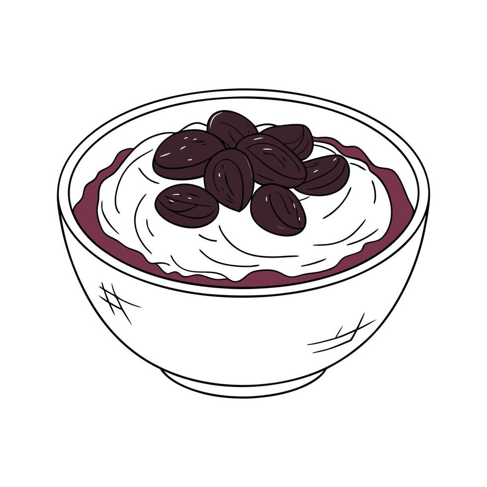 Wholesome Yogurt Prune Puree Culinary Illustration 57693979 Vector Art at Vecteezy