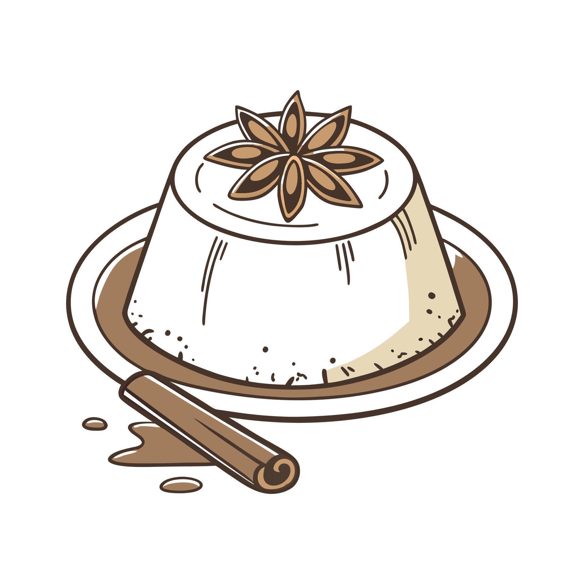 Wholesome Almond Milk Rice Pudding Culinary Illustration 57694012 Vector Art at Vecteezy