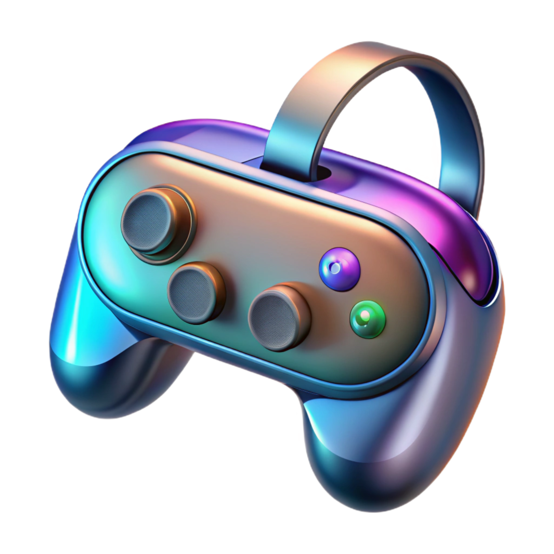 dramatic minimalist Virtual Reality Controller Front View Transparent ...