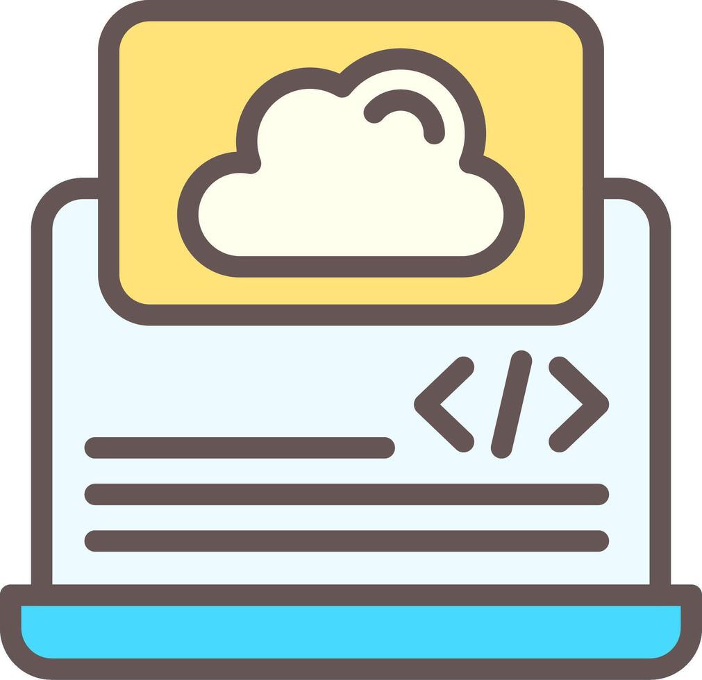 Cloud Coding Filled Element Style 57747816 Vector Art at Vecteezy