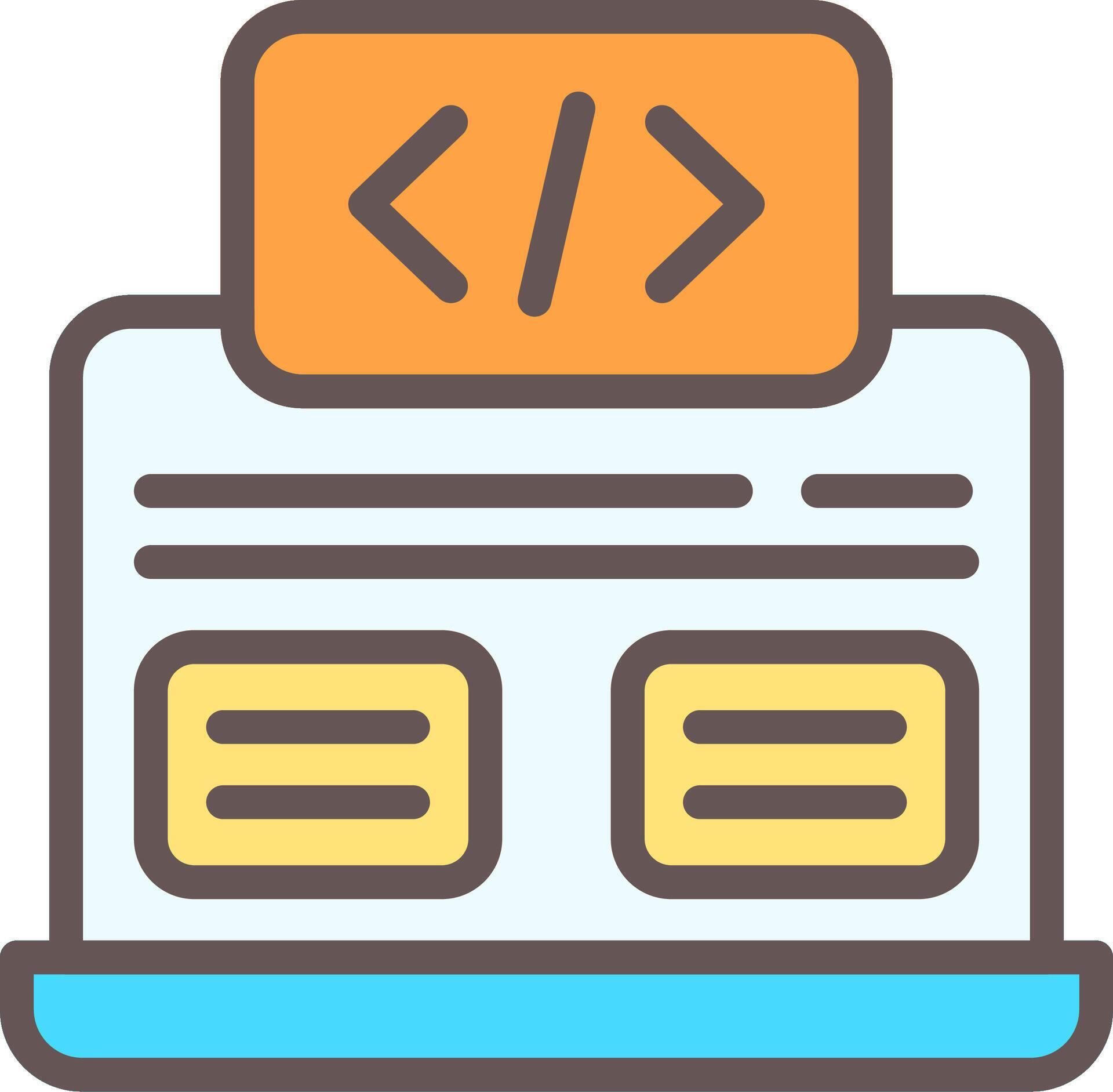 Code Framework Outline Element Style 57747817 Vector Art at Vecteezy