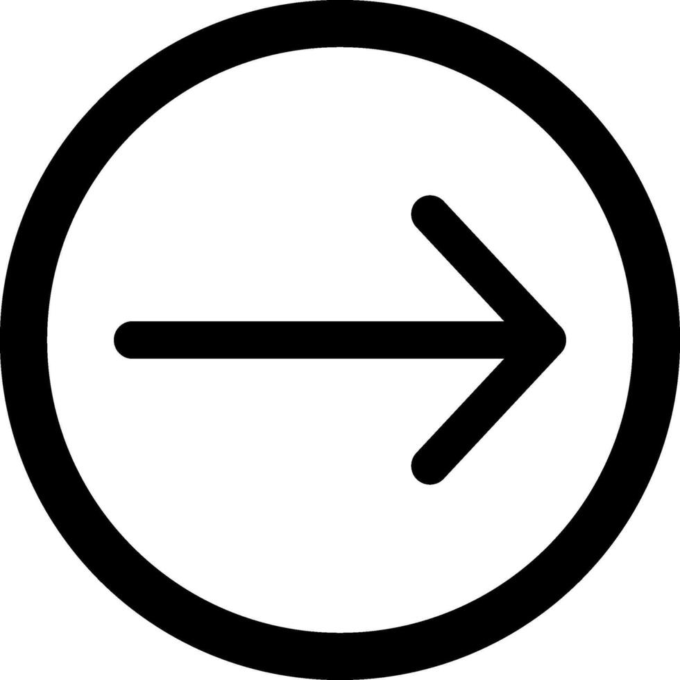 Arrow Thin Right Solid Element Style 57747986 Vector Art at Vecteezy