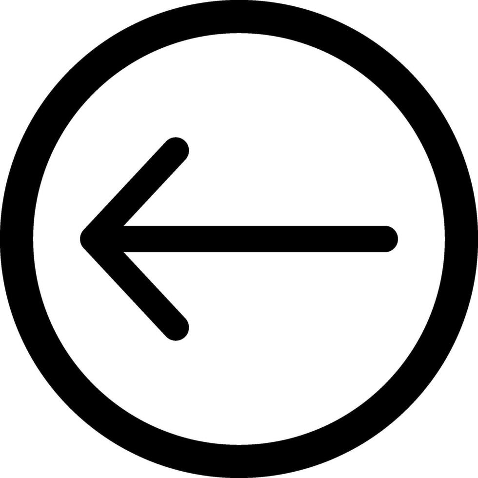 Arrow Thin Left Solid Element Style 57748006 Vector Art at Vecteezy