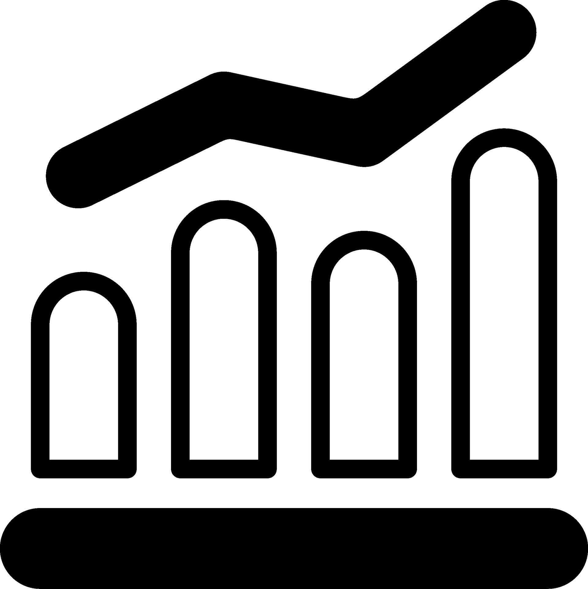 Bar Graph Solid Element Style 57748031 Vector Art at Vecteezy
