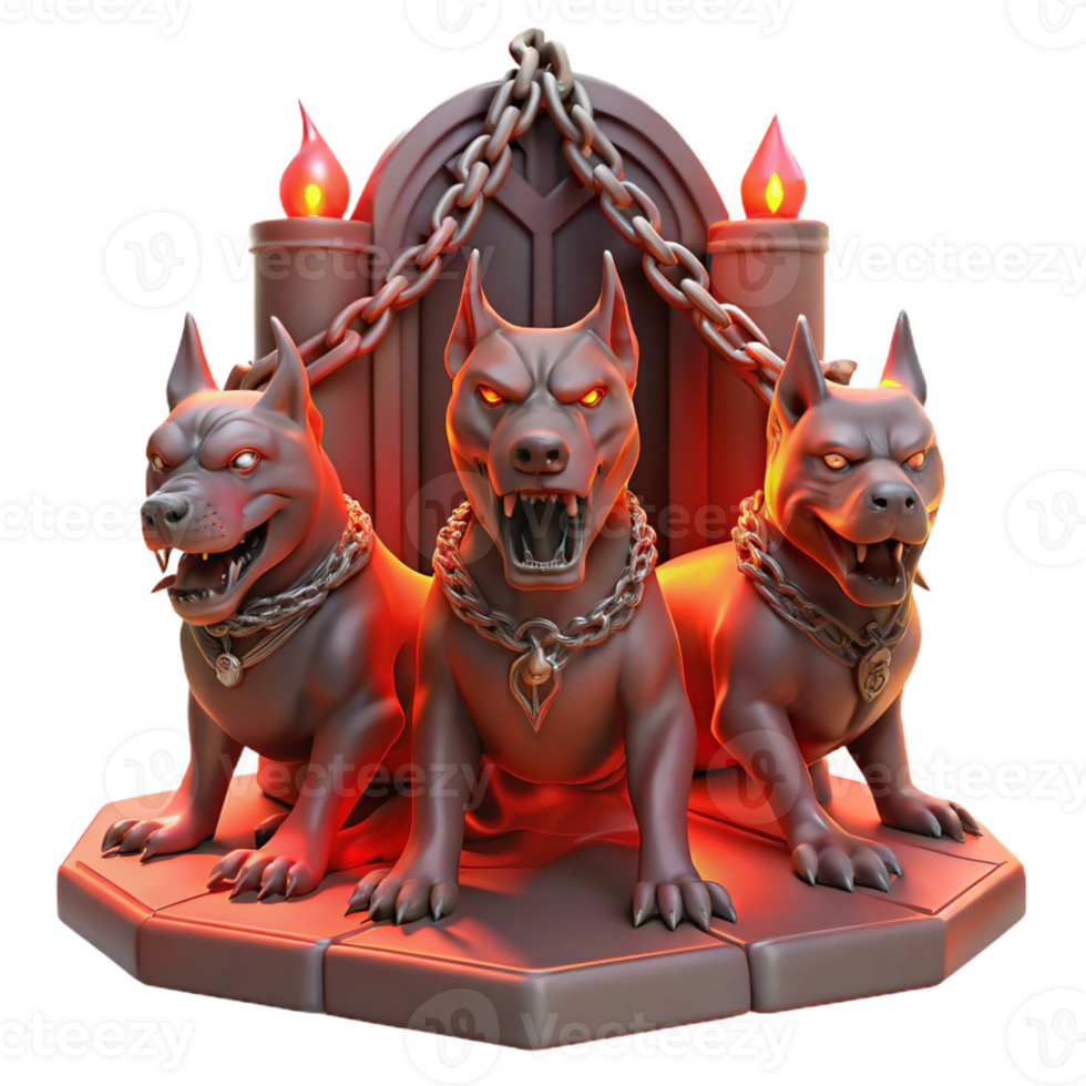 elegant creative Cerberus Three-headed Hound of Hades premium 57759444 PNG