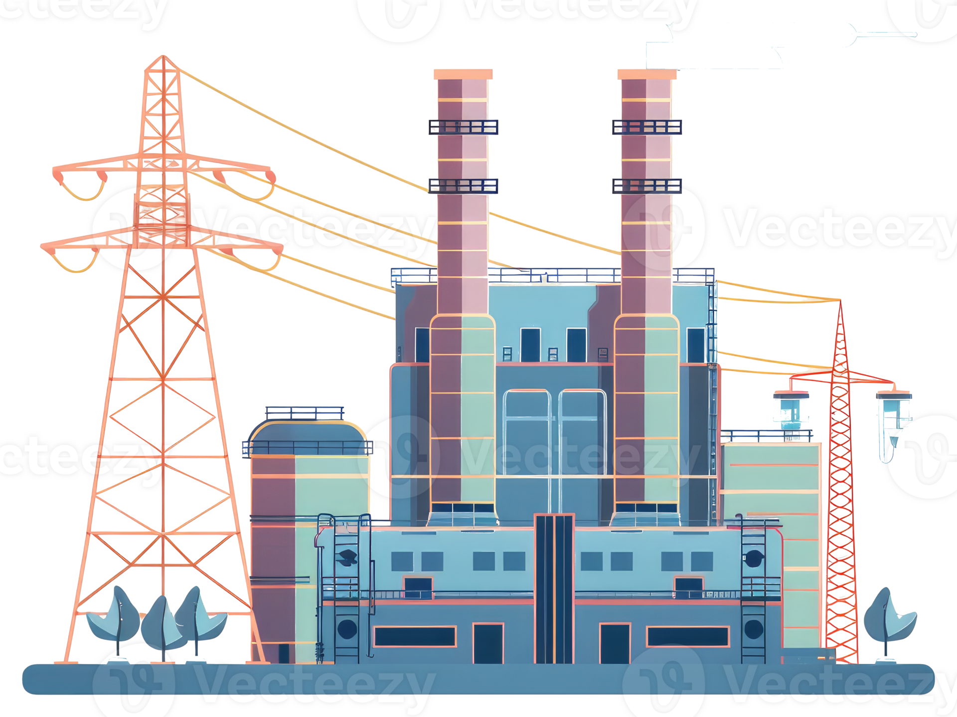 Industrial Complex Generating Power Connected To An Electrical Grid