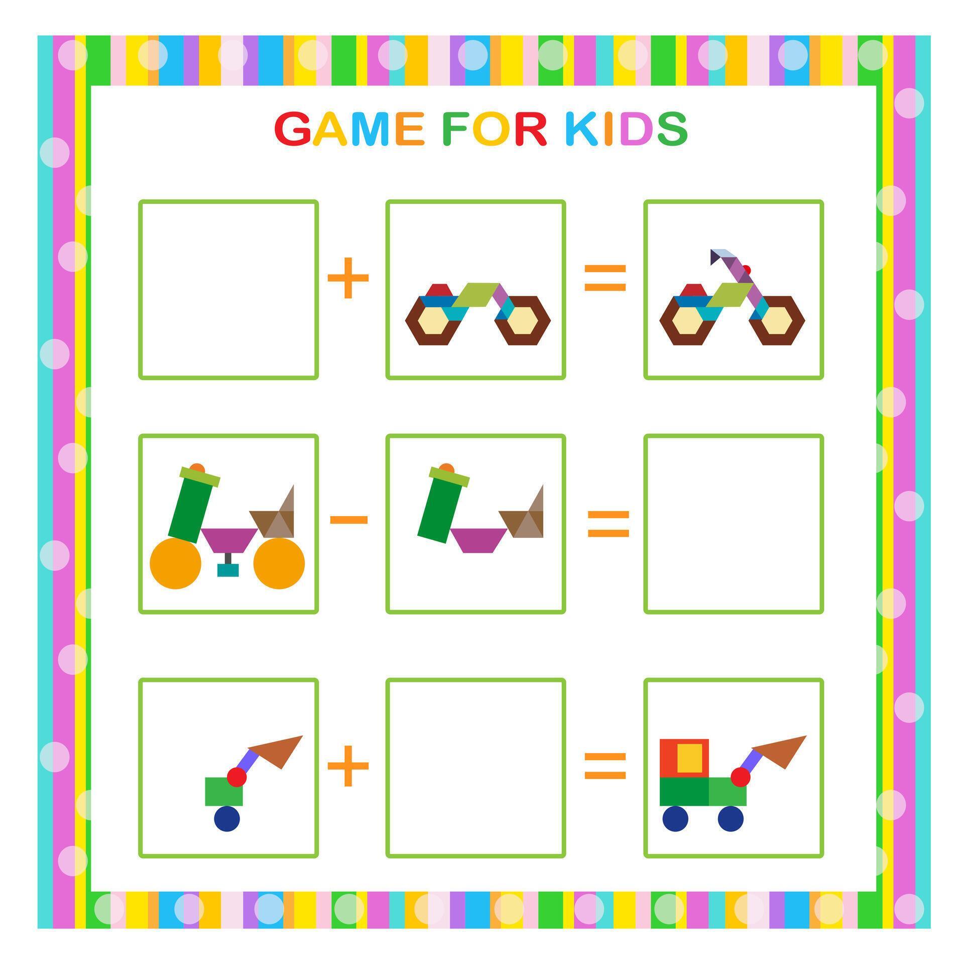 Fun game for kids. Find and draw the missing parts. 57773922 Vector Art ...