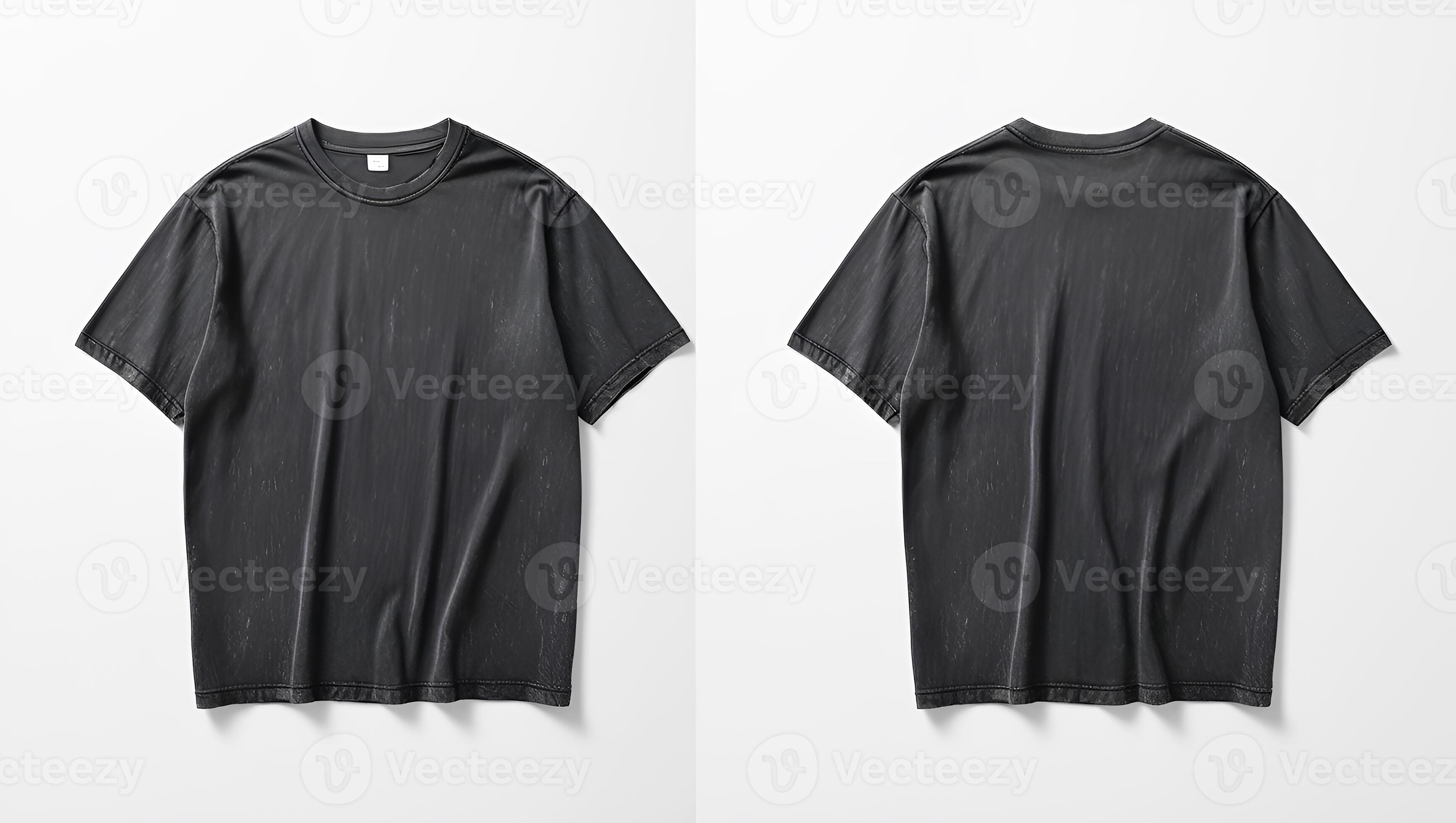 Twin Dark Gray T-Shirts with Subtle Fabric Details 57788334 Stock Photo ...