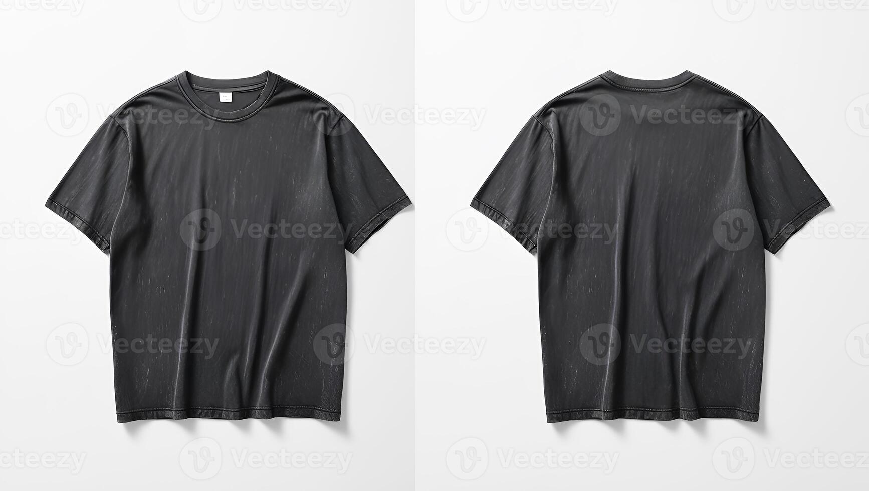 Twin Dark Gray T-Shirts with Subtle Fabric Details 57788334 Stock Photo ...