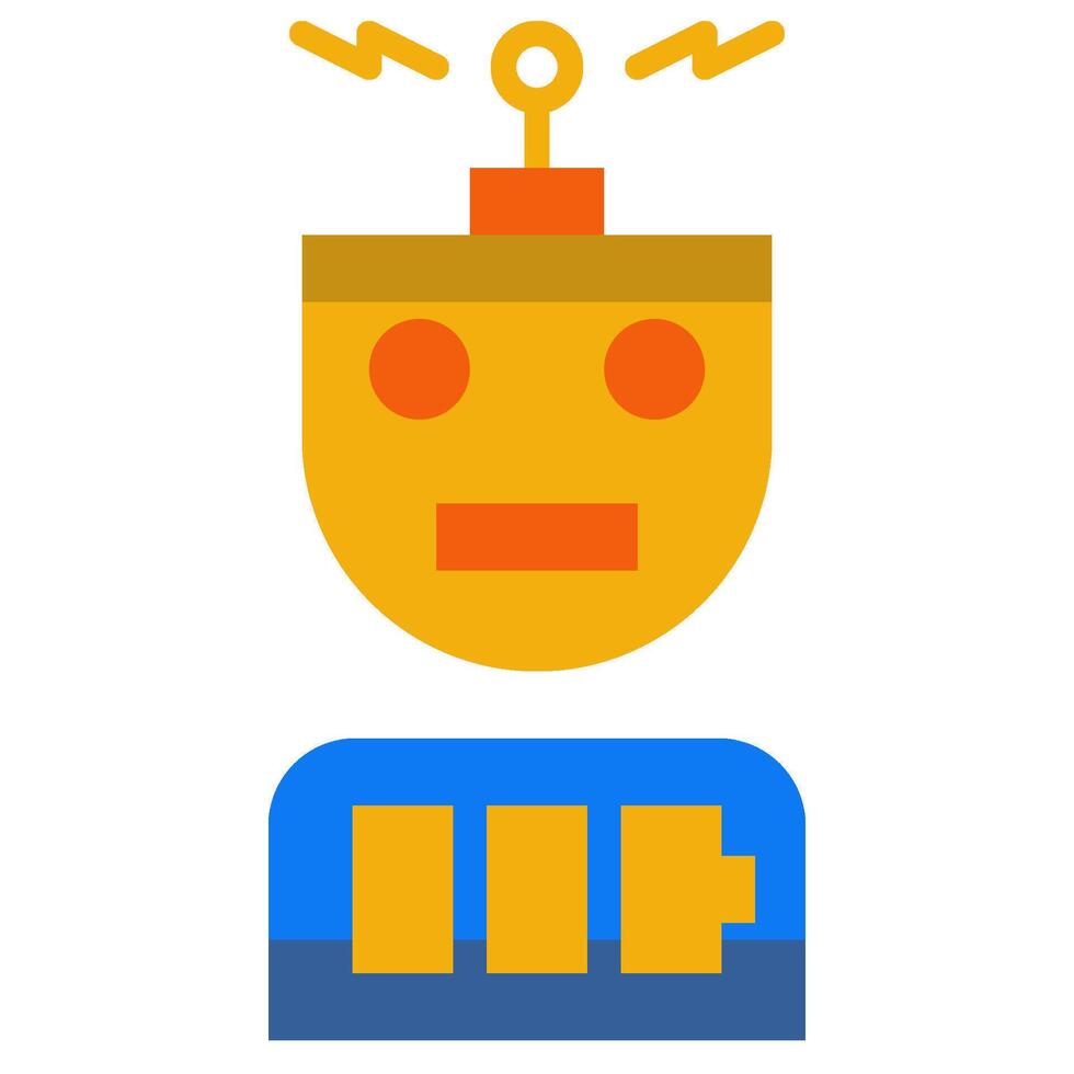 Robotics flat icon style 57790639 Vector Art at Vecteezy