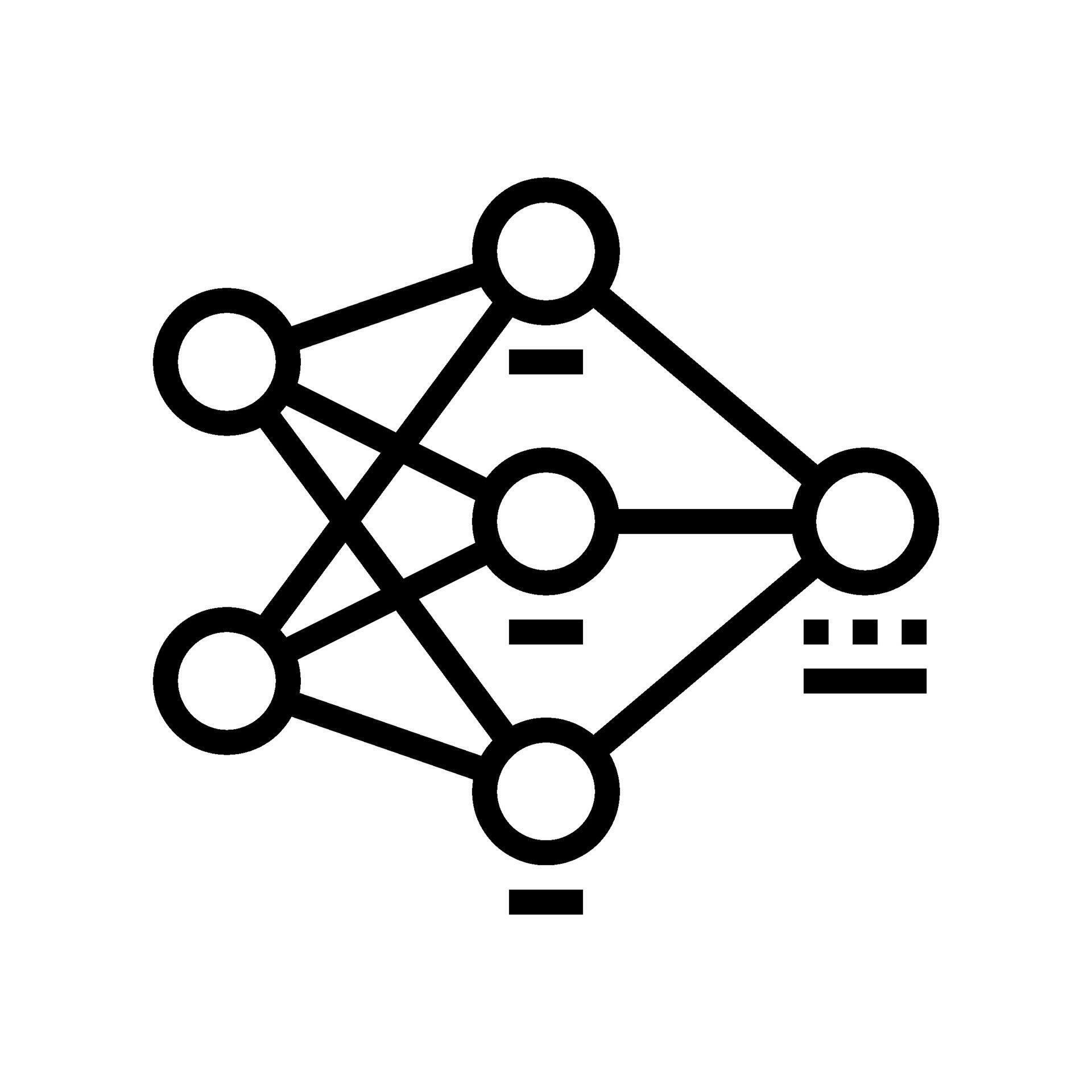 neural network diagram machine learning line icon illustration 57813436 ...